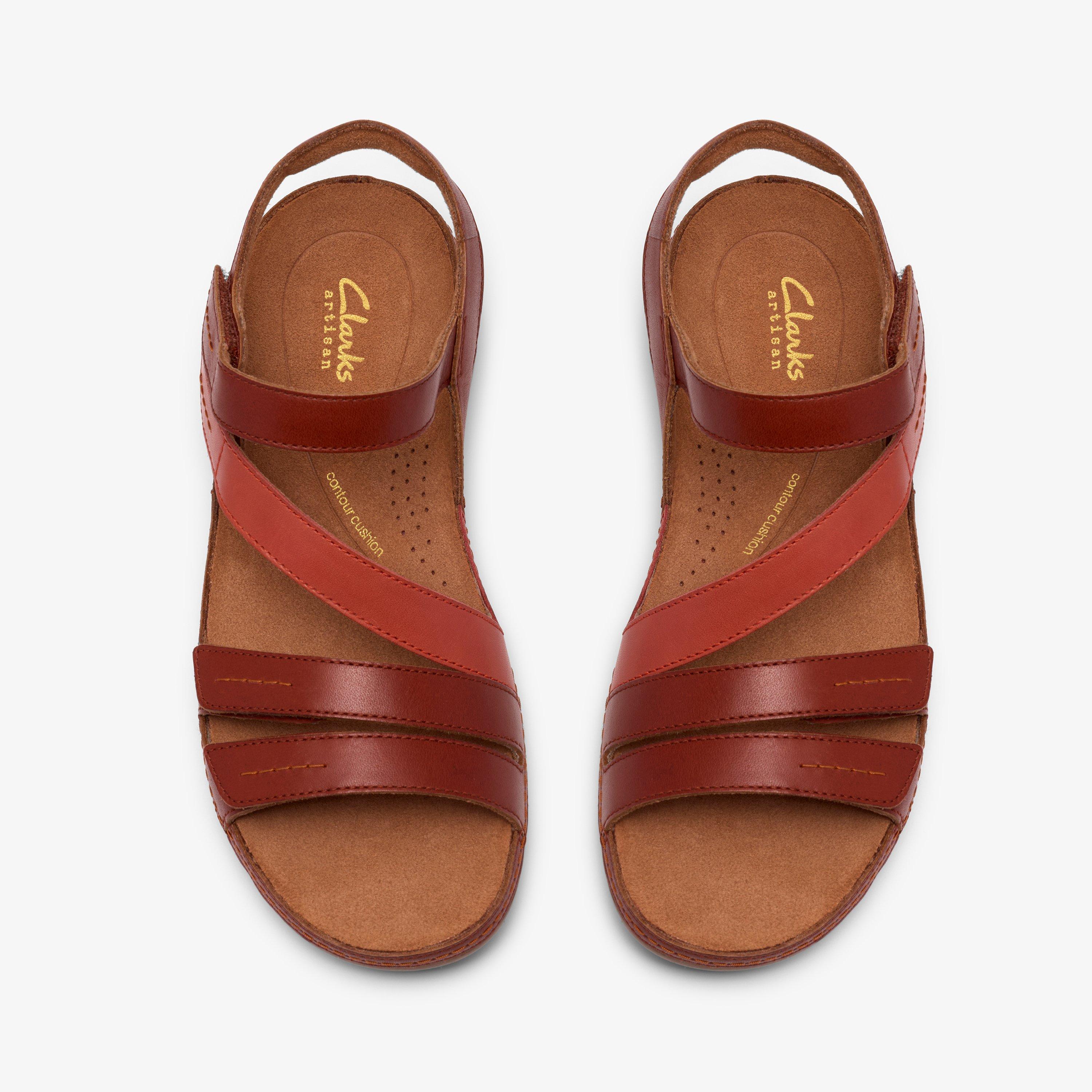 Womens Cecily Mix Burnt Orange Combination Flat sandals | Clarks