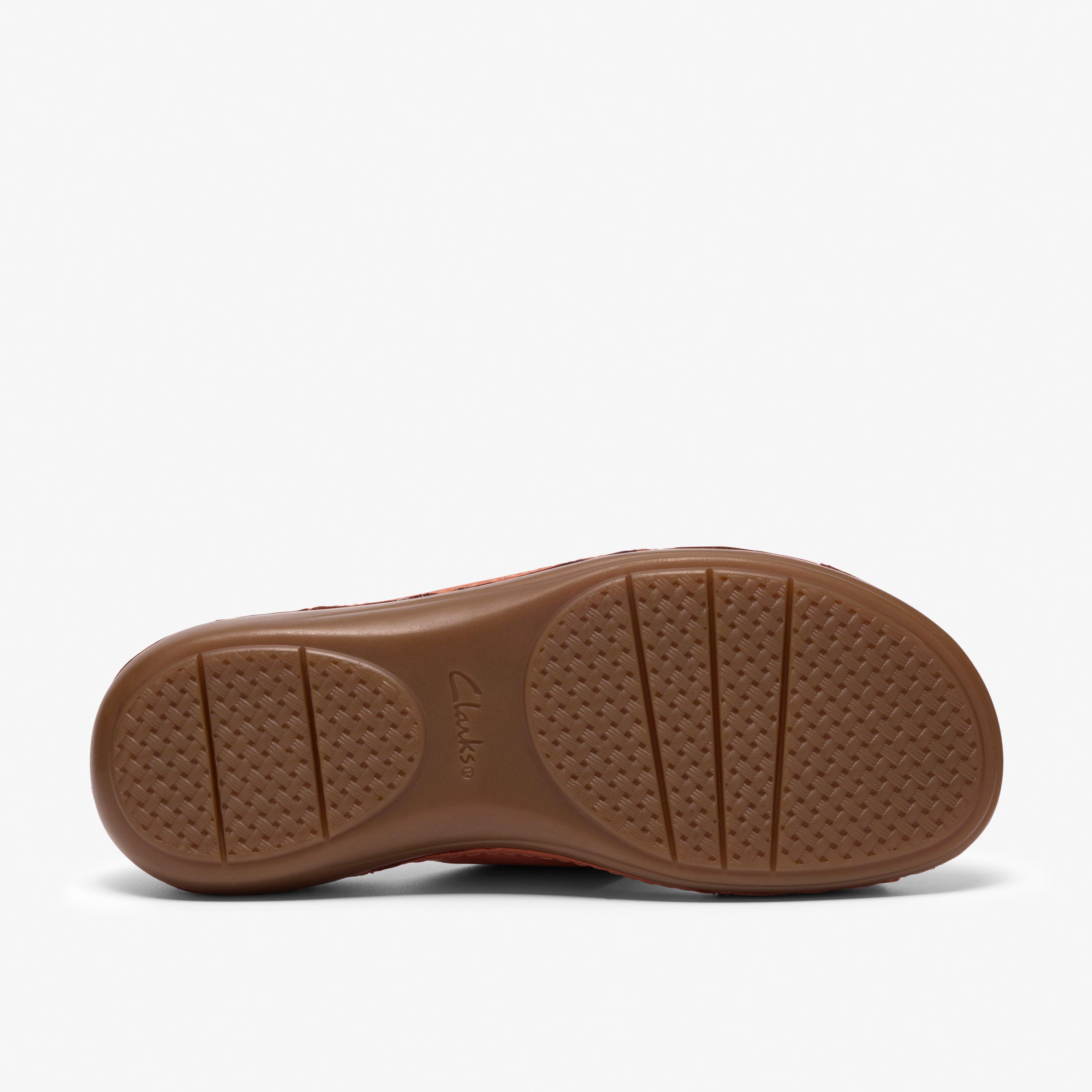 Womens Cecily Step Burnt Orange Flat Sandals | Clarks