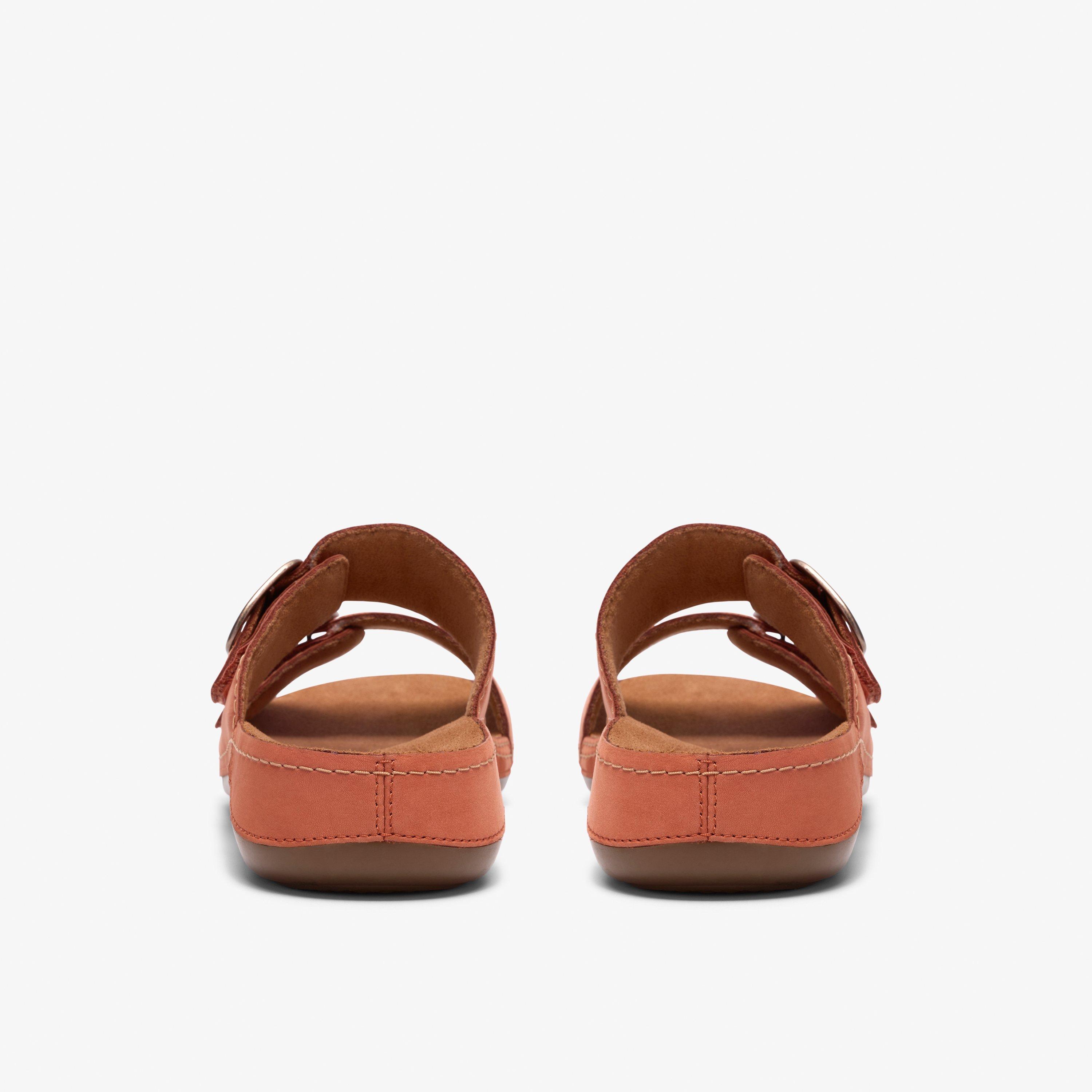 Womens Cecily Step Burnt Orange Flat Sandals | Clarks