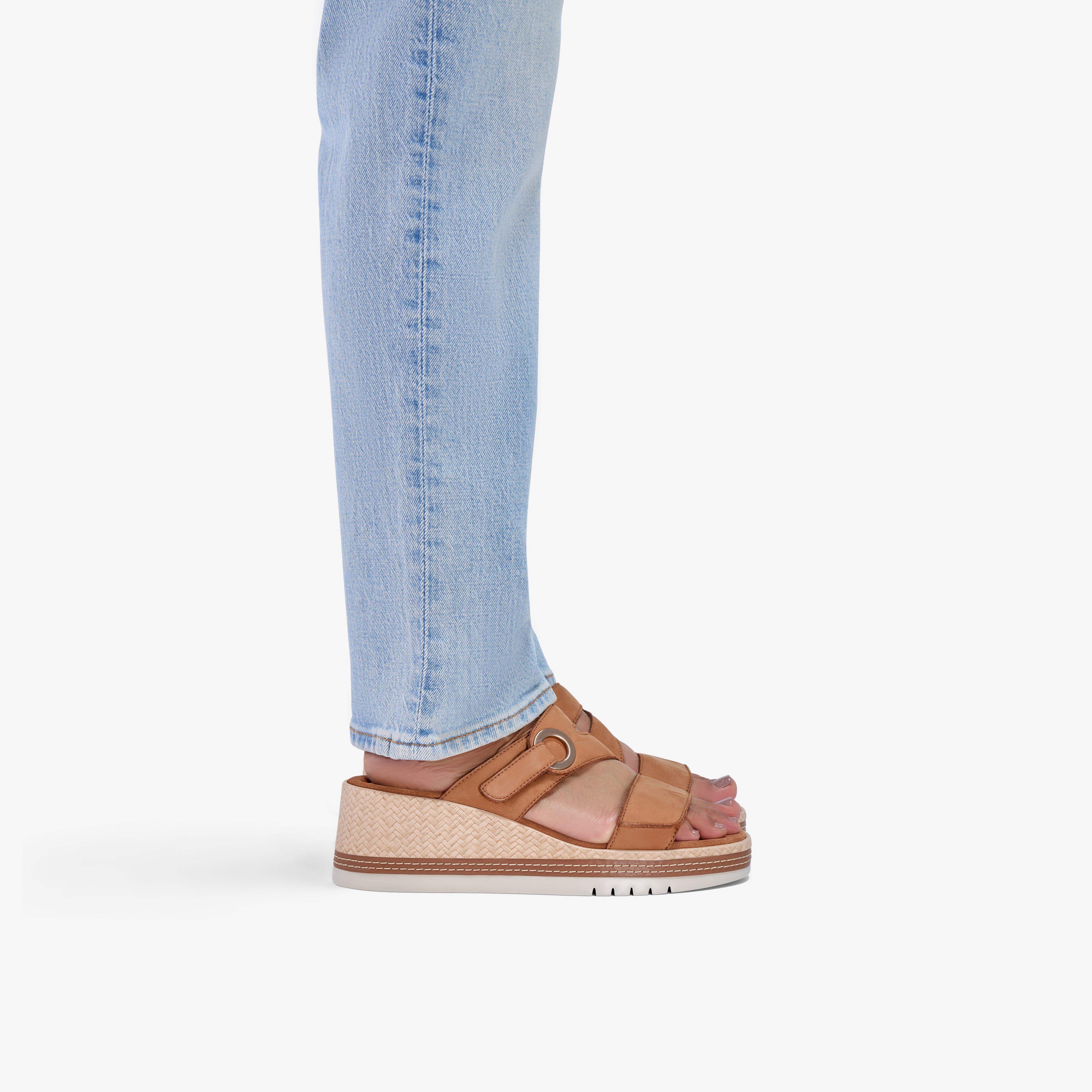 Womens Kidiki Cove Tan Nubuck Wedges | Clarks