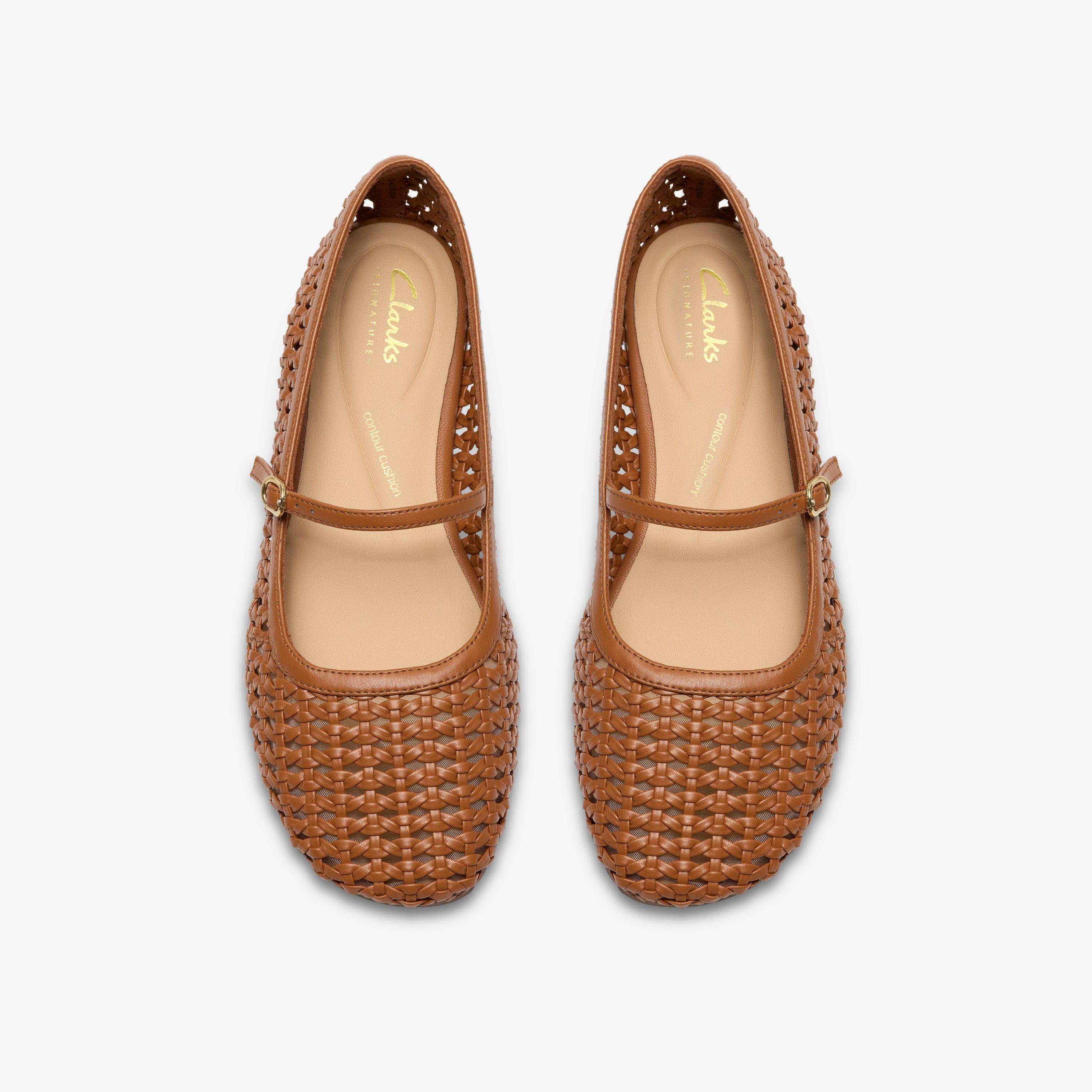 Womens Livia Sky Tan Weave Bar Shoes | Clarks