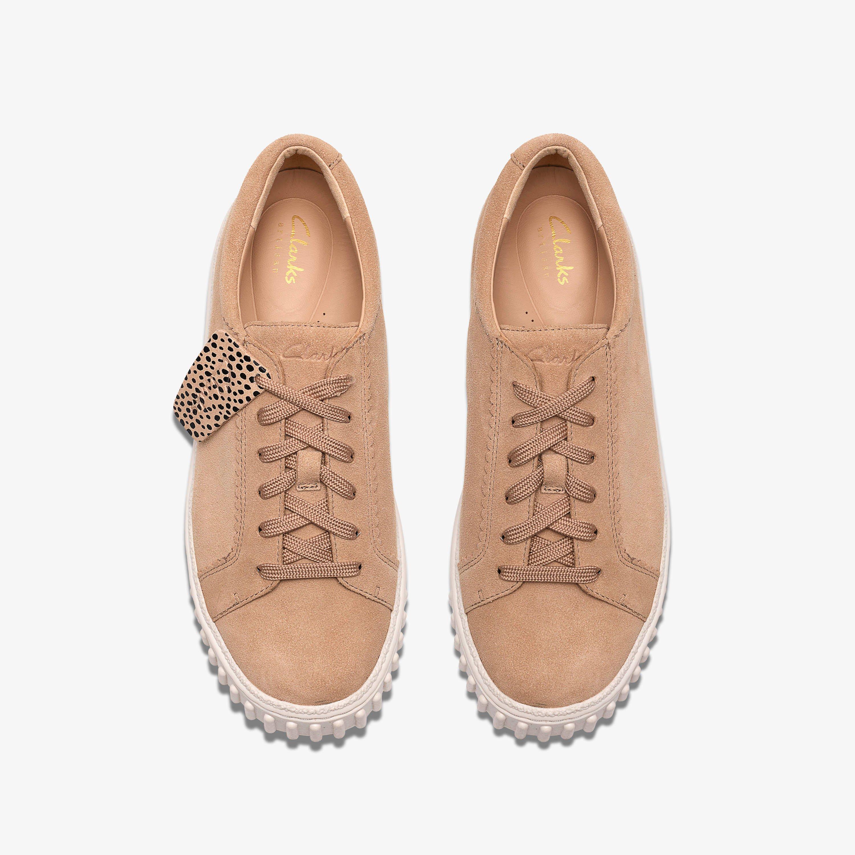 Womens Mayhill Walk Beige Suede Sneakers | Clarks