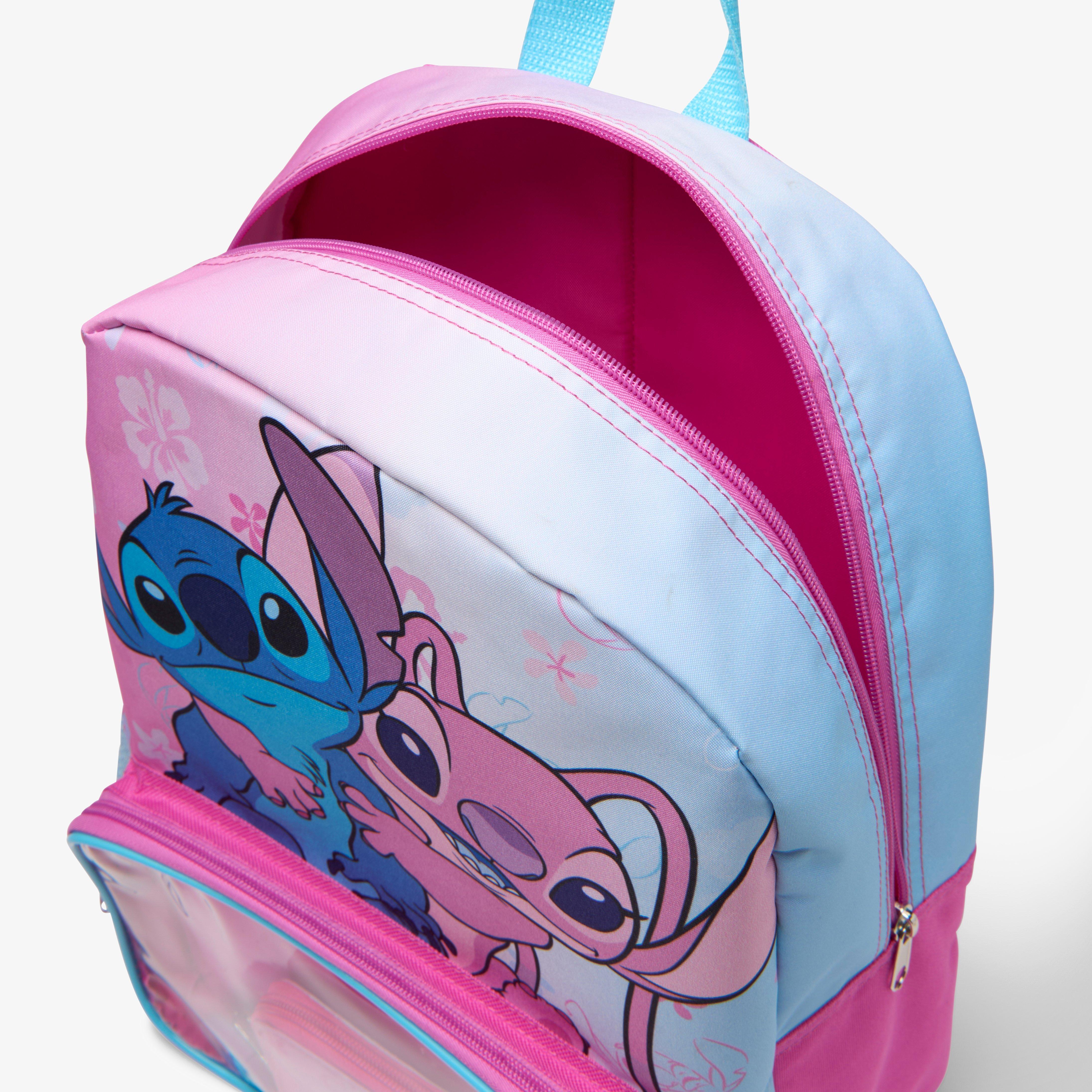 Boys, Girls, Kids Unisex Stitch Set 2 Large Pink Combination Backpack ...
