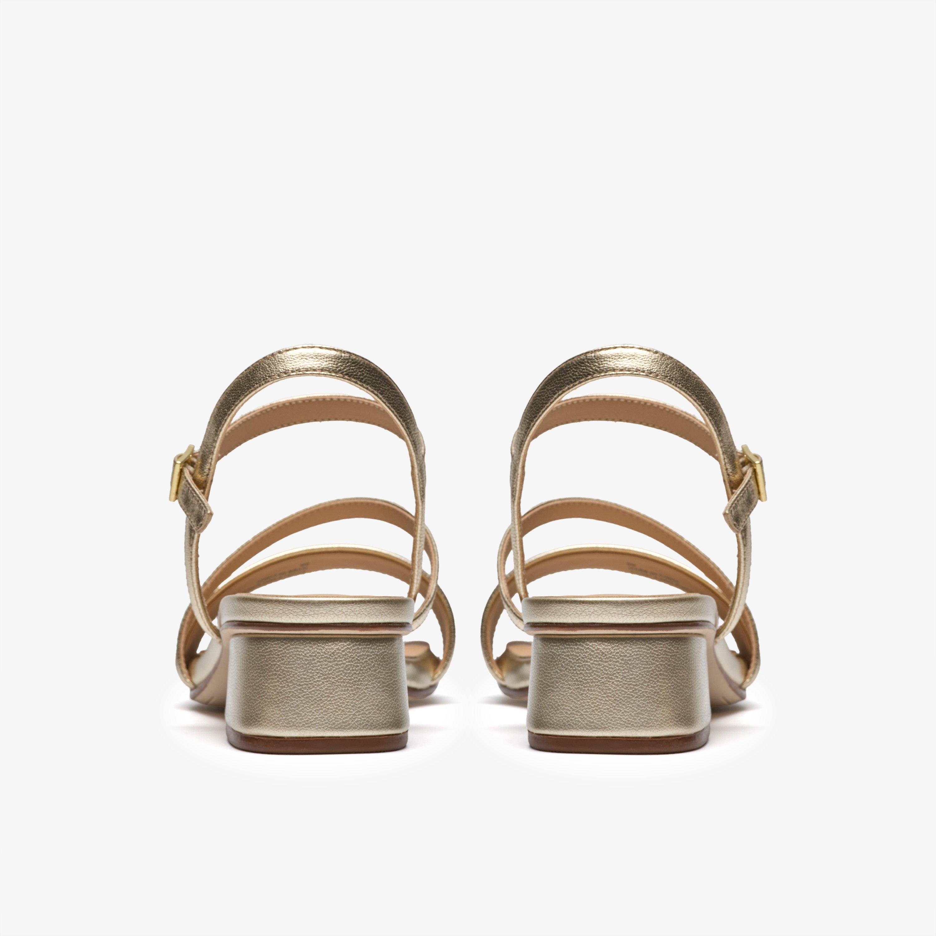 Womens Serina35 Strap Soft Gold Strappy Sandals | Clarks