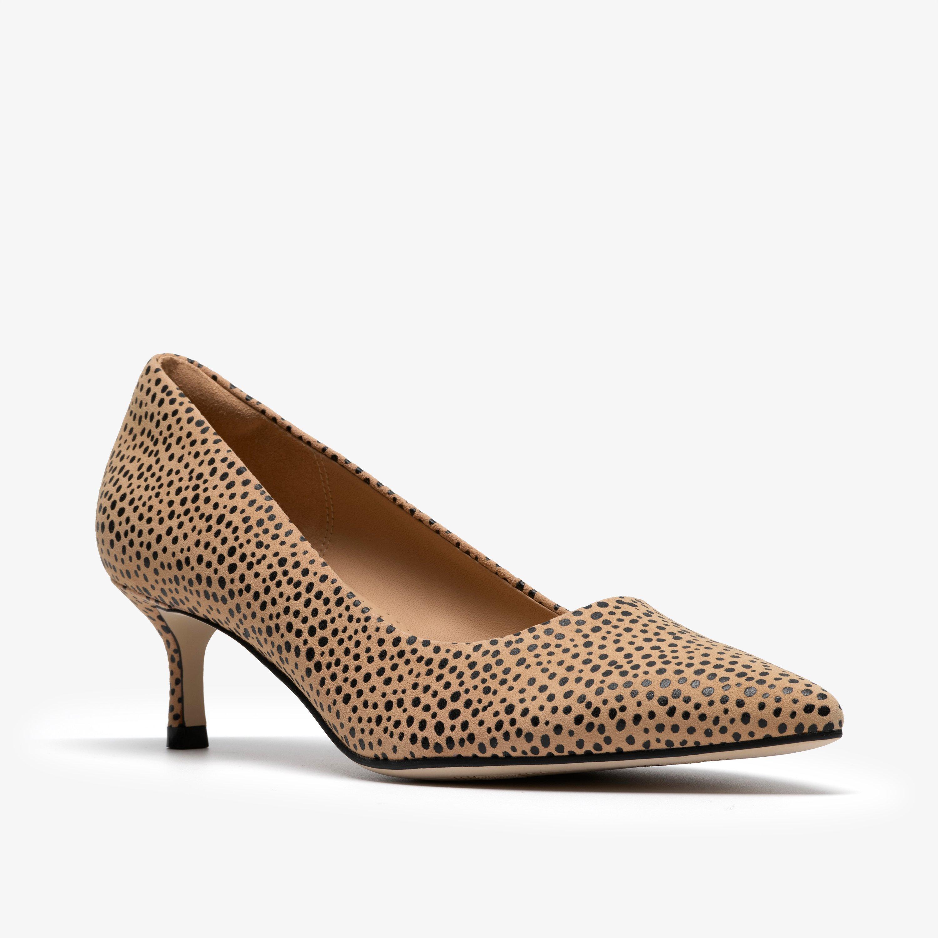 Womens Zarey Court Animal Print Court Shoes, Heels | Clarks UK