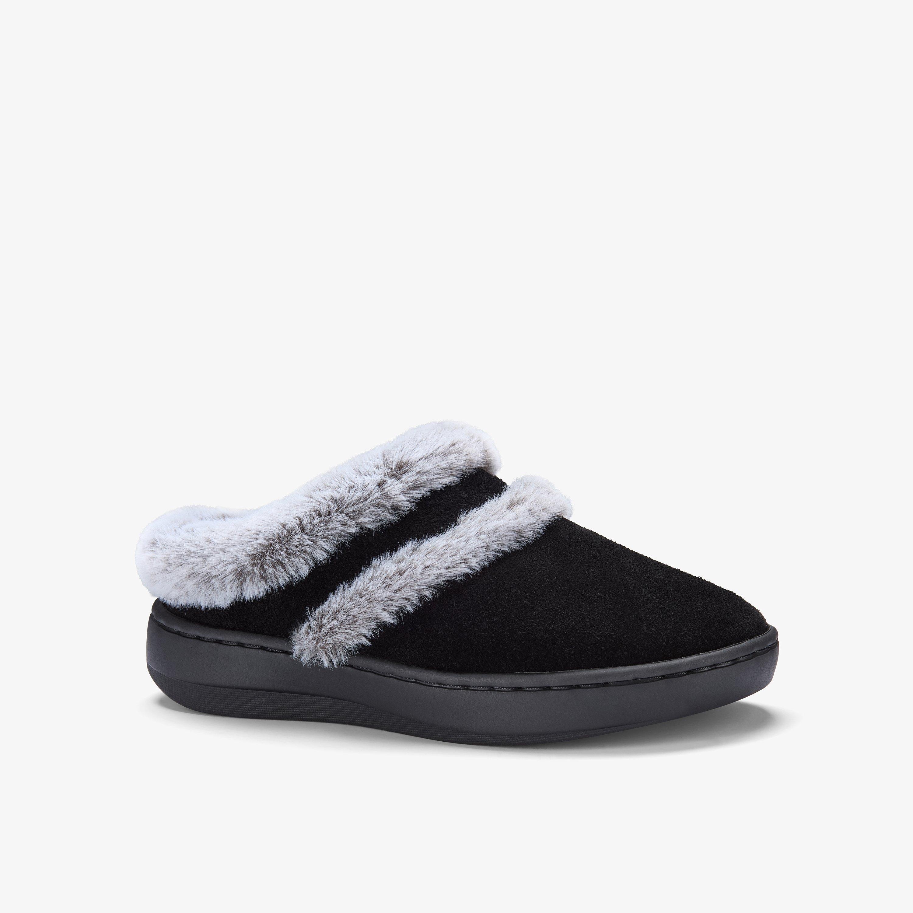 Womens Sklyar Rhode Black Slippers | Clarks