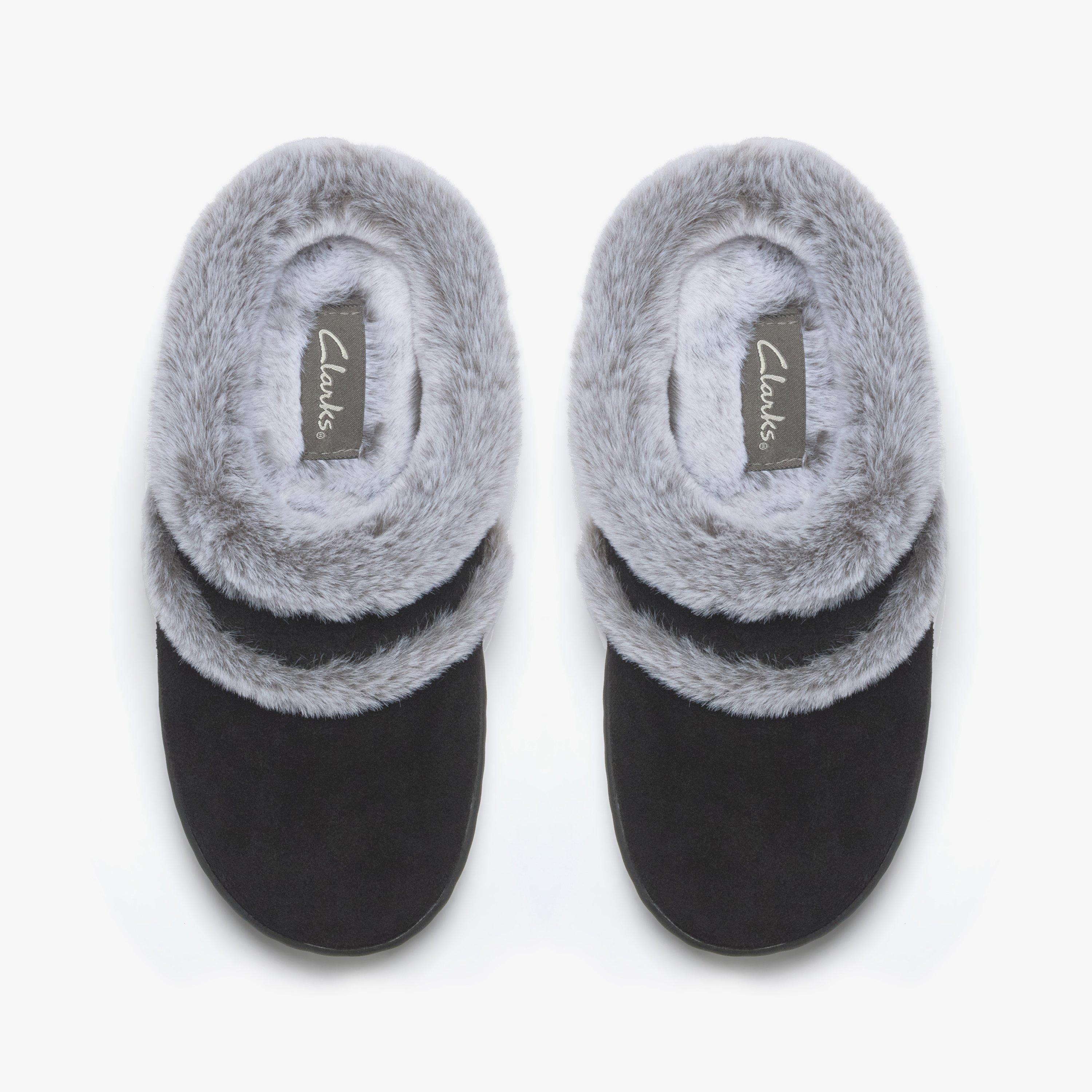 Womens Sklyar Rhode Black Slippers | Clarks