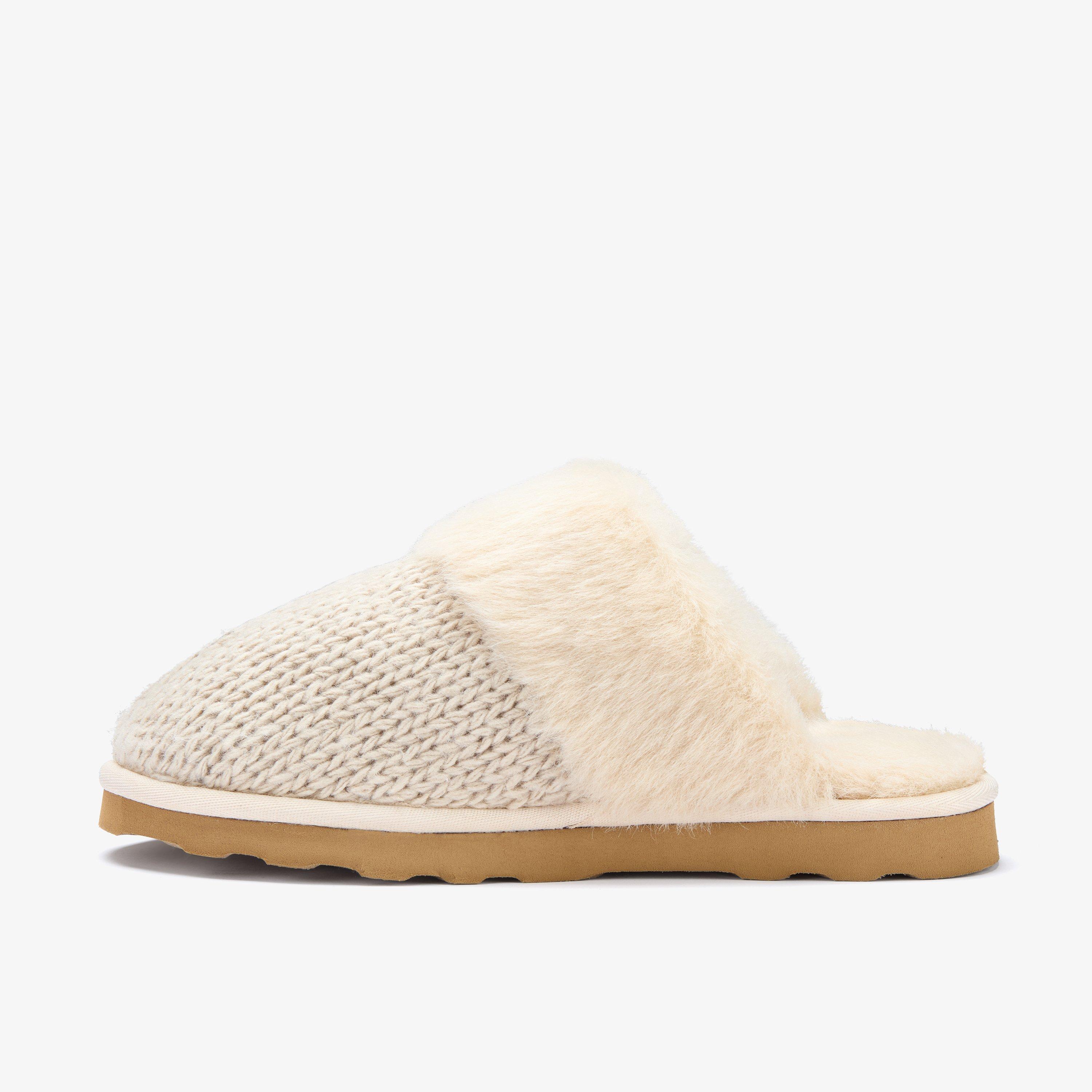Womens Stockinette Khaki Slippers | Clarks