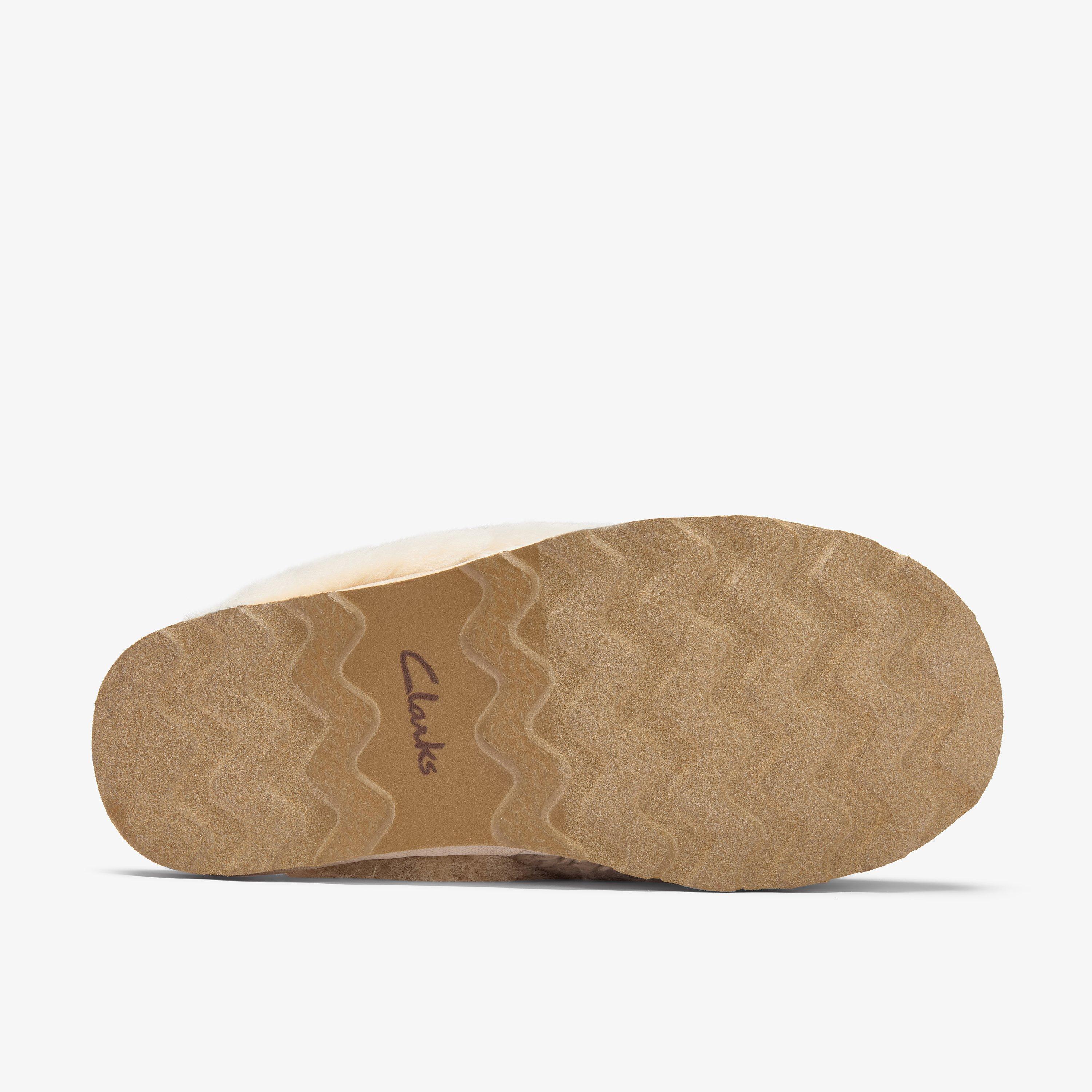 Womens Stockinette Khaki Slippers | Clarks