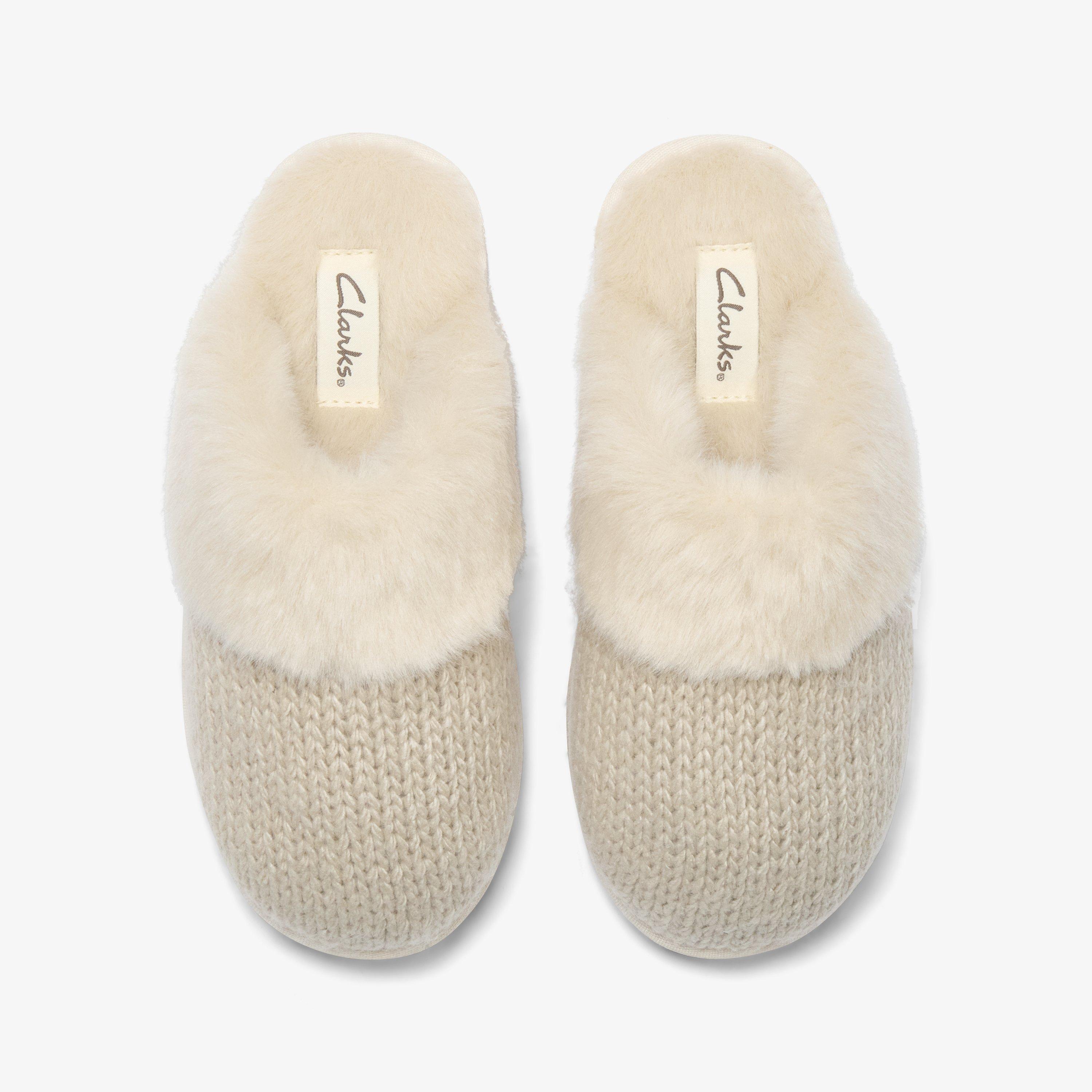 Womens Stockinette Khaki Slippers | Clarks