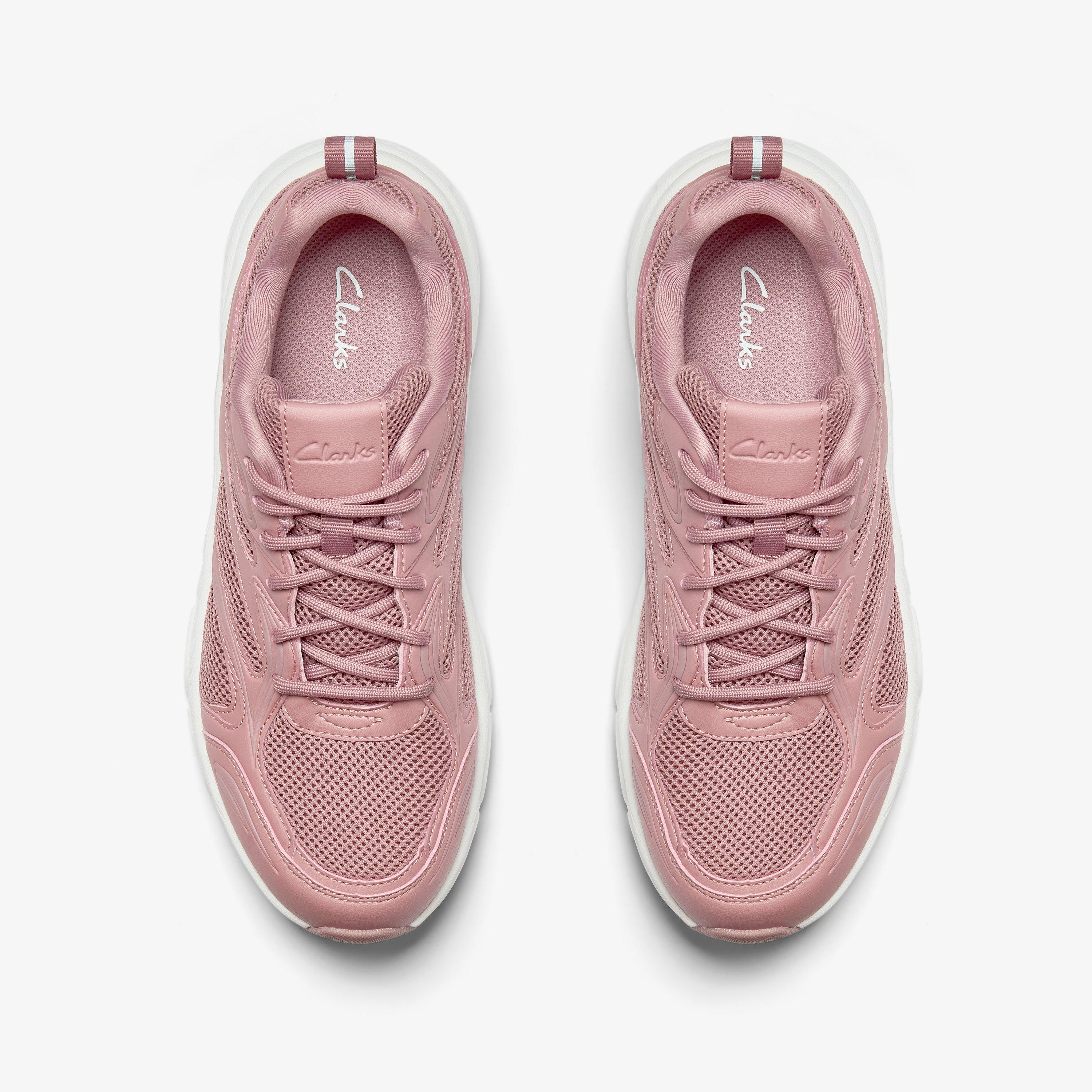 Womens Axcel Walk Pink Combination Trainers, Lace Up Trainers | Clarks IE