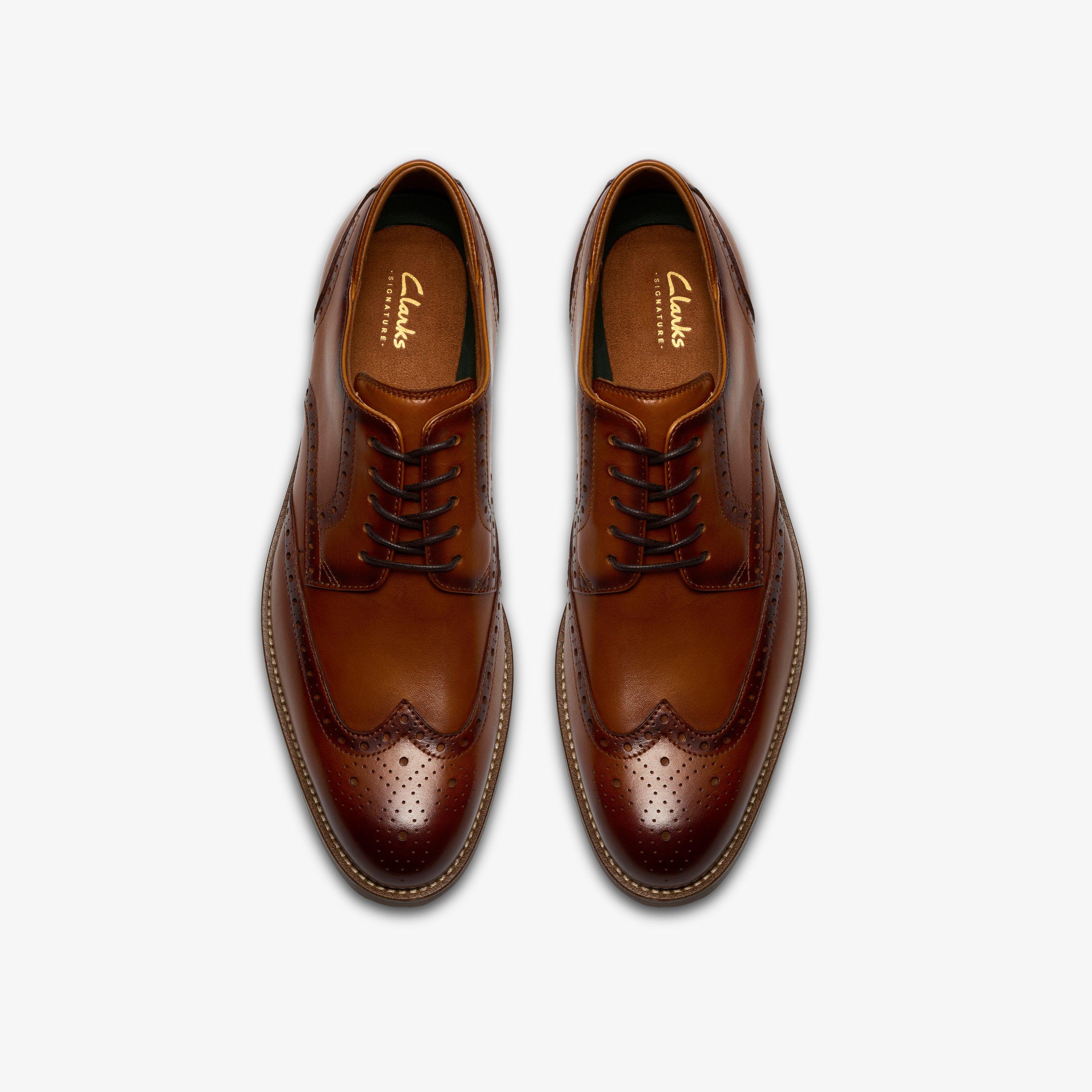Mens Craft Remi Tip Tan Leather Brogues, Lace Up | Clarks UK