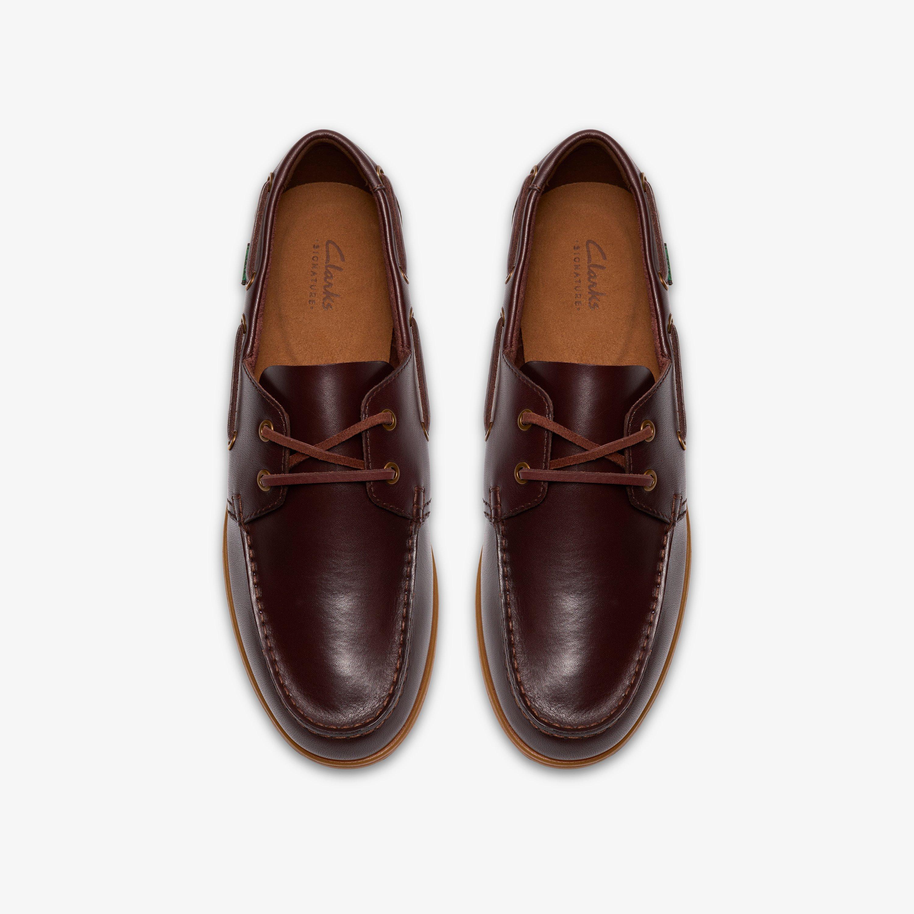 Mens Charmouth Lace Brown Leather Boat Shoes, Lace Up | Clarks UK