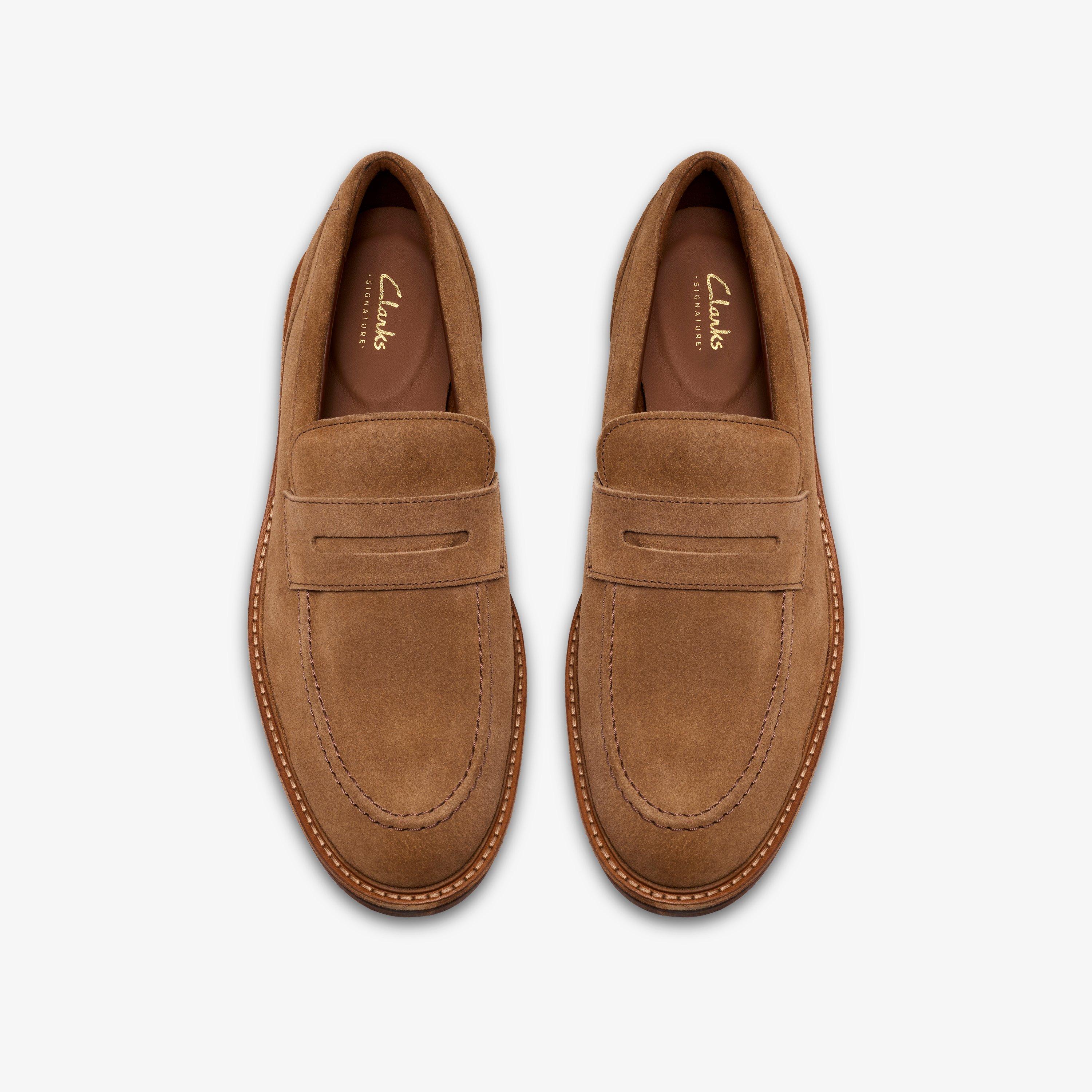 Mens Aldwin Step Tan Suede Loafers | Clarks