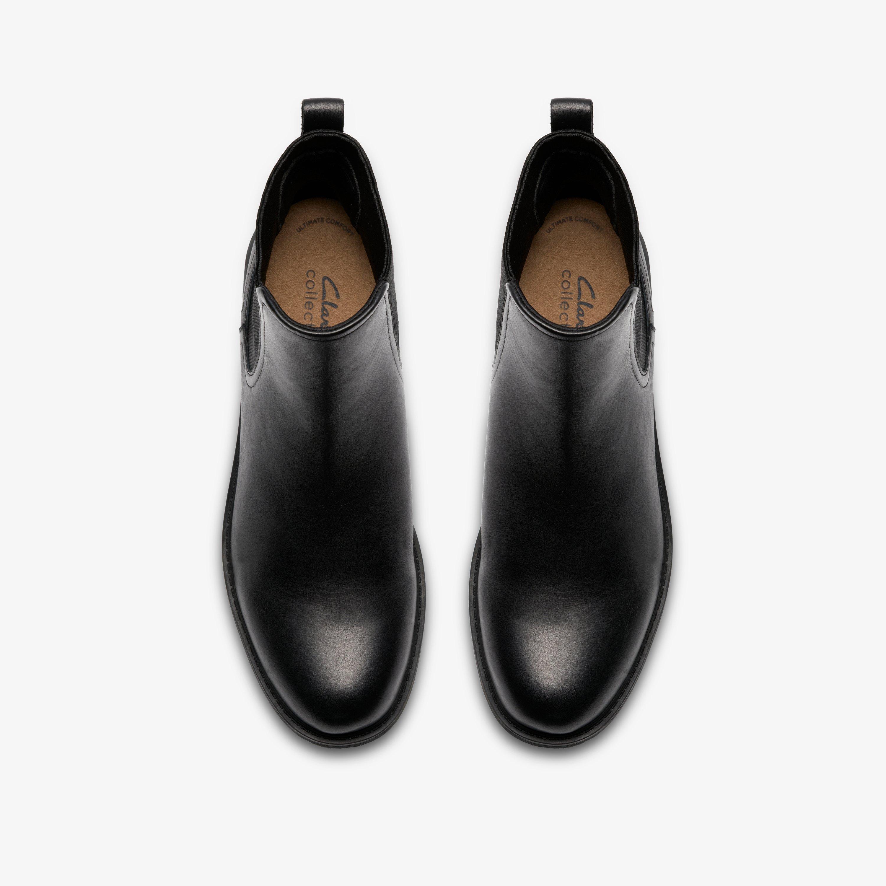 Bottes à Cheville en Cuir Noir pour Femmes Hearth Top | Clarks
