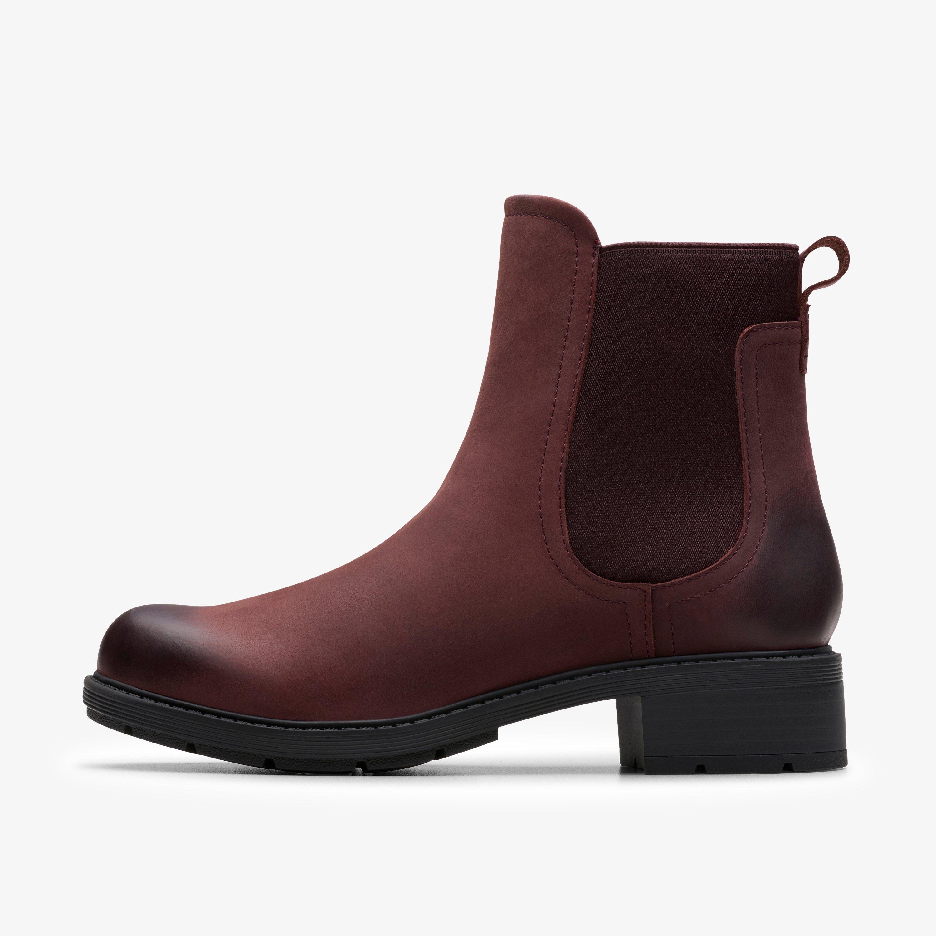 Bottines à cheville en vin pour femmes Hearth Top | Clarks