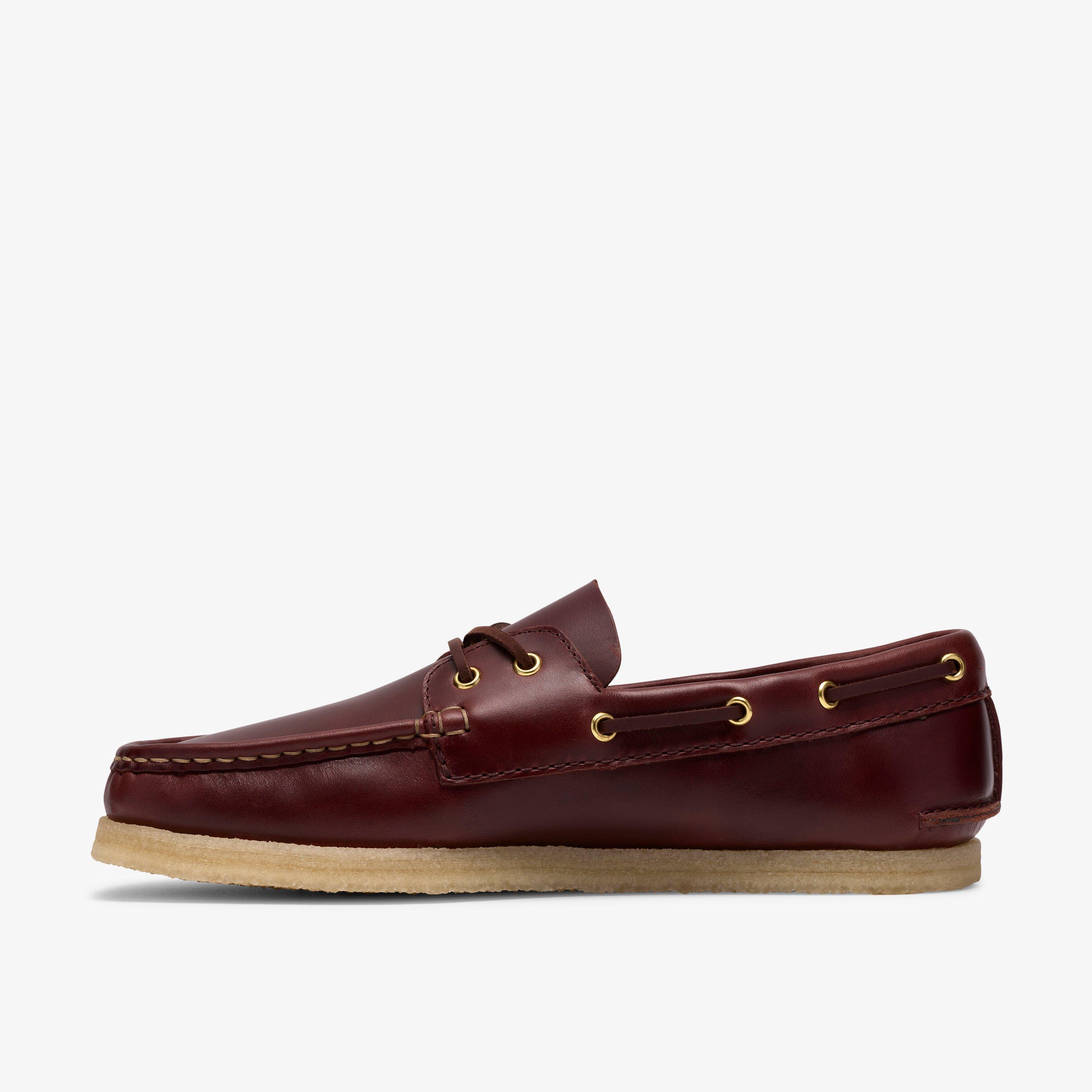 Chaussures nautiques en cuir havane britannique Godney pour hommes | Clarks