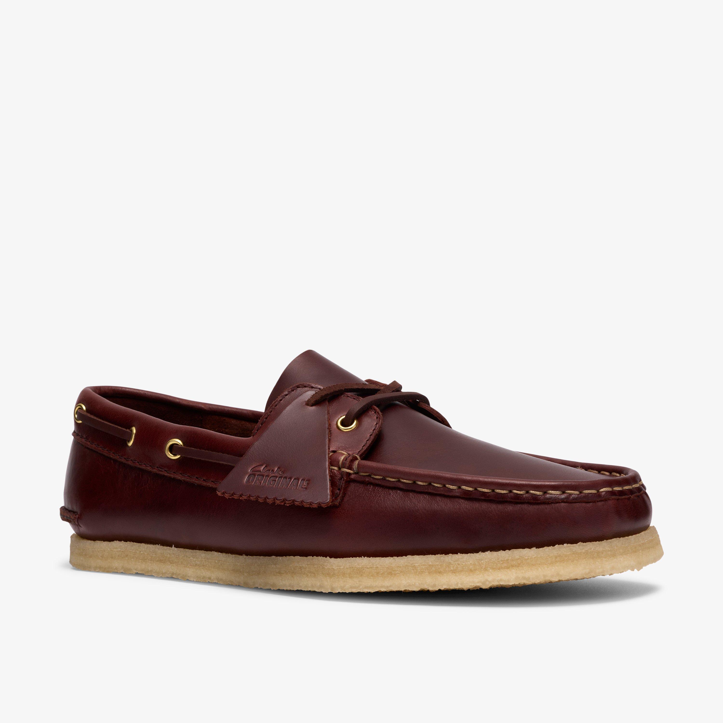 Mens Godney Boat British Tan Leather Boat Shoes | Clarks UK