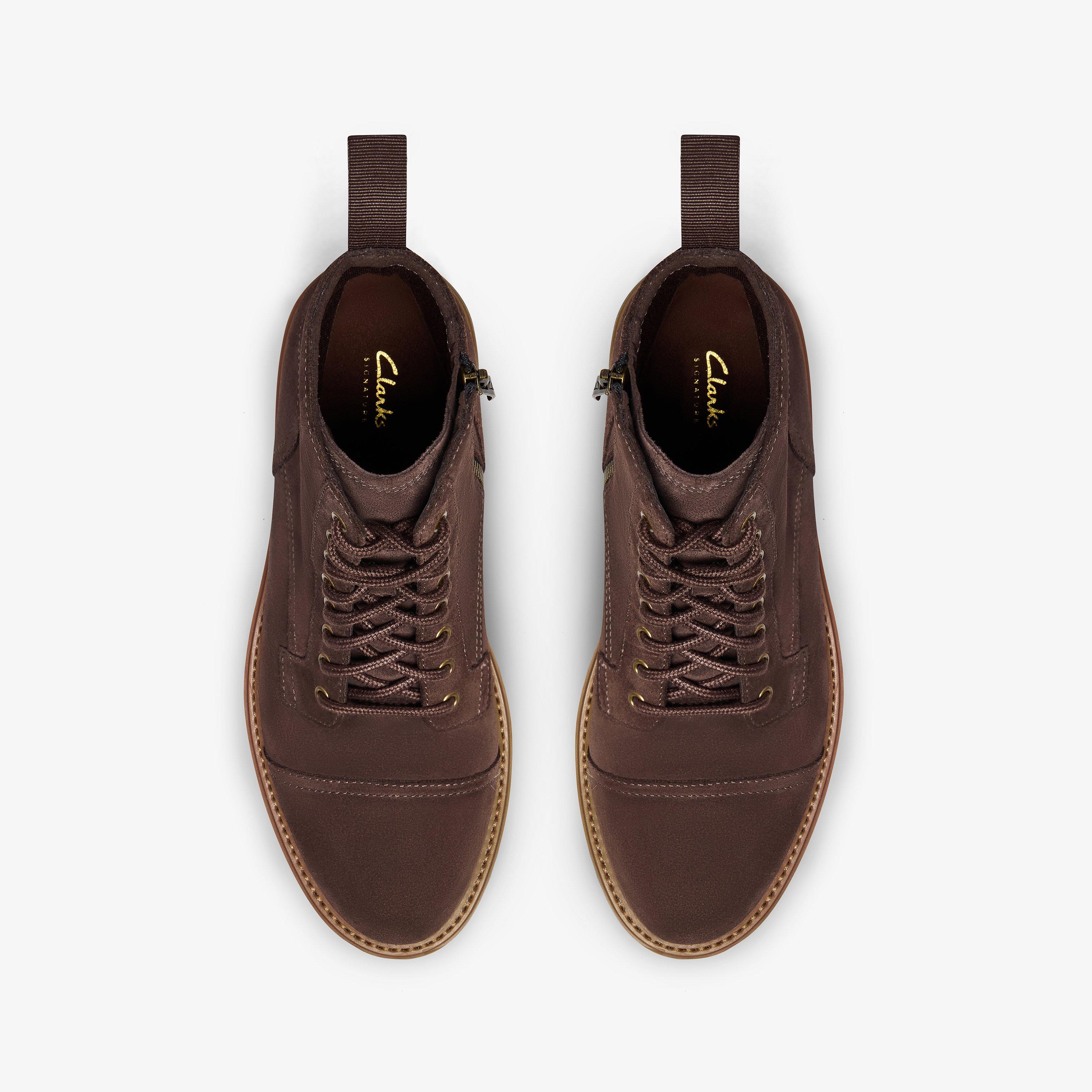 Bottes pour hommes Clarkridge Hi en daim marron foncé | Clarks