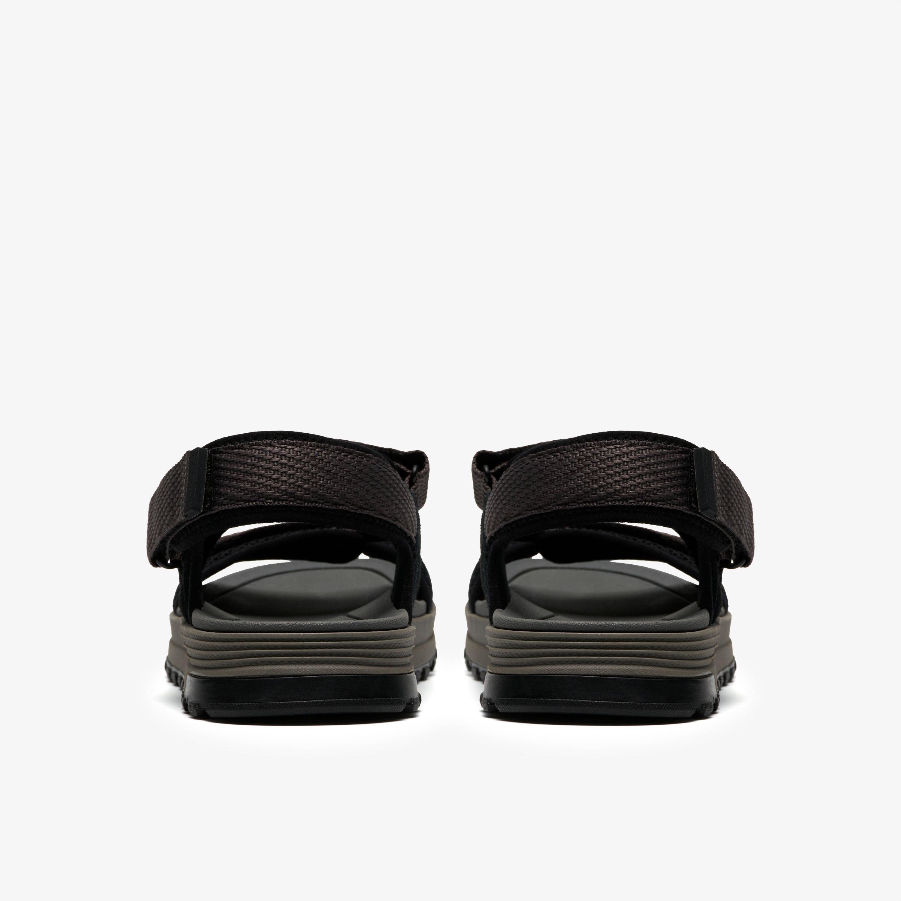 Mens ATL Trek River Black Two Part Sandals, ATL | Clarks UK