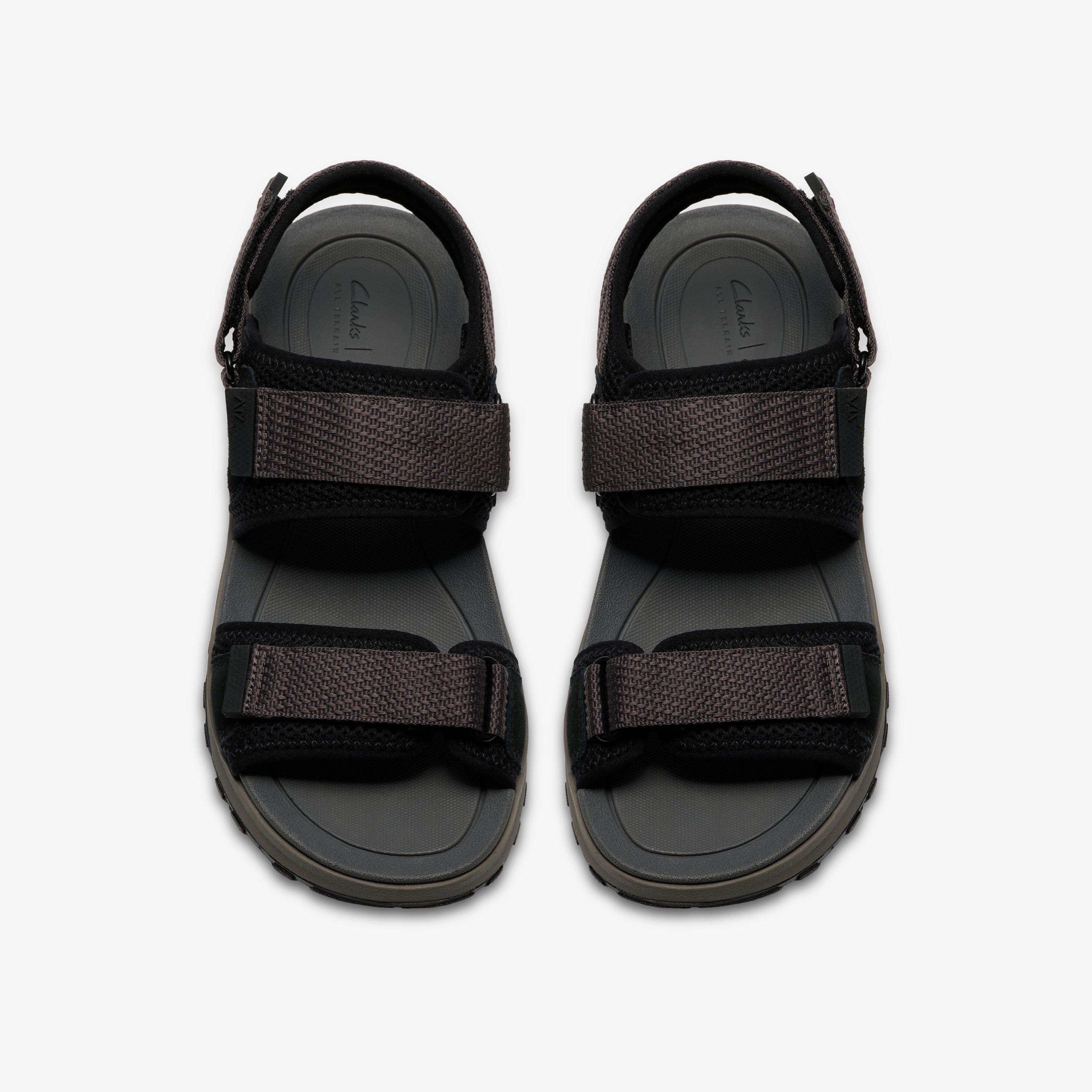Mens ATL Trek River Black Two Part Sandals, ATL | Clarks UK
