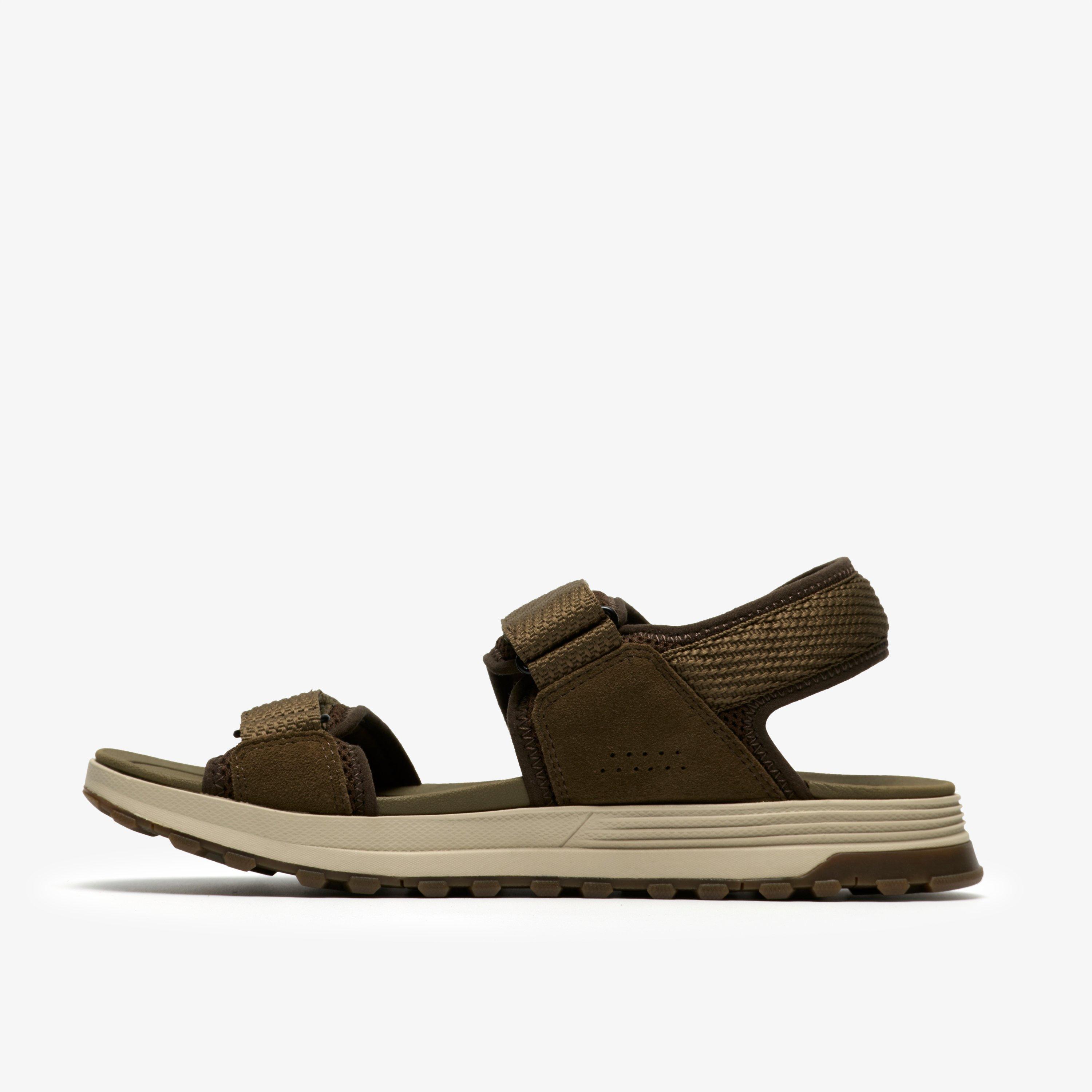 Mens ATL Trek River Olive Two Part Sandals, ATL | Clarks UK