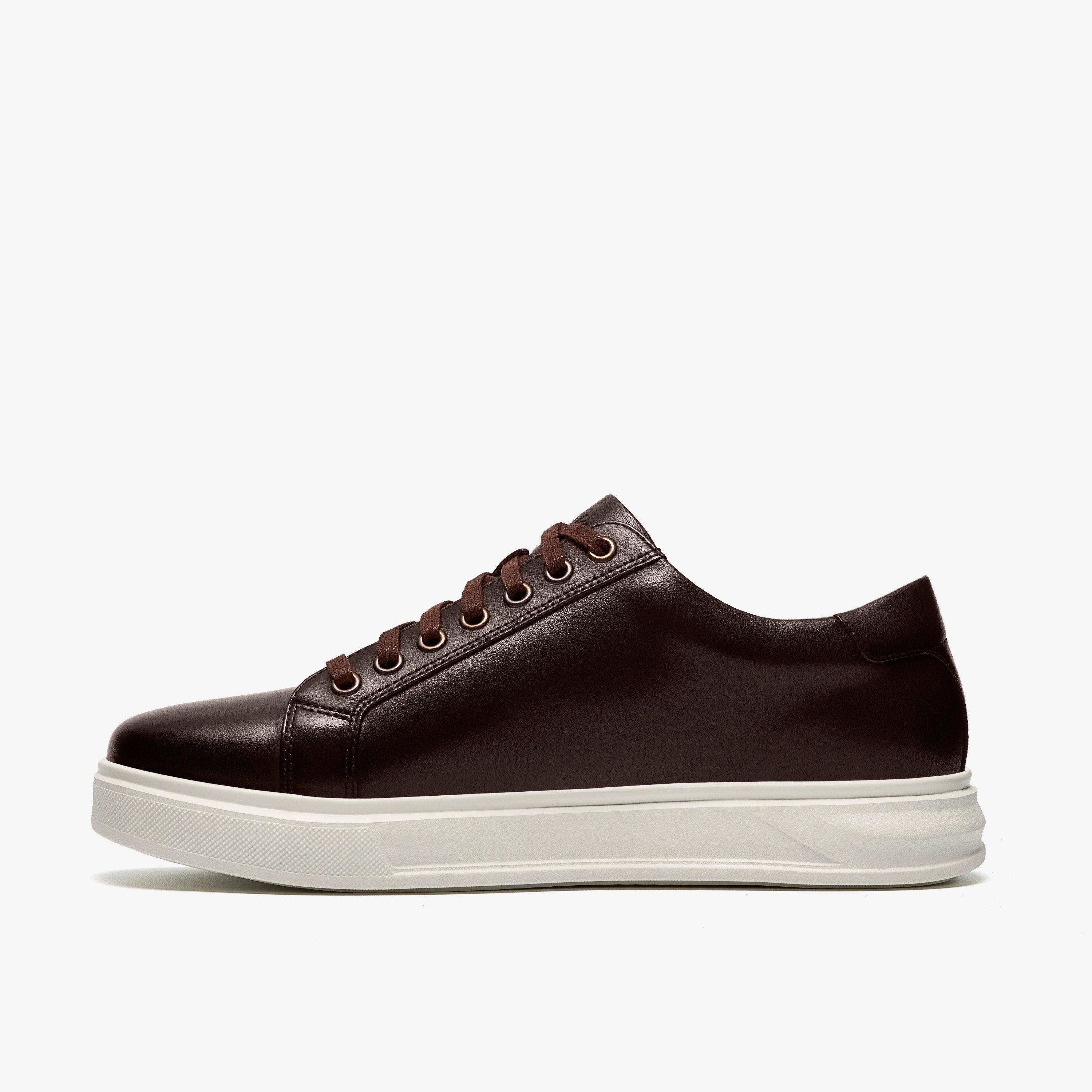 Mens Goswell Tie Brown Leather Trainers, Lace Up | Clarks UK