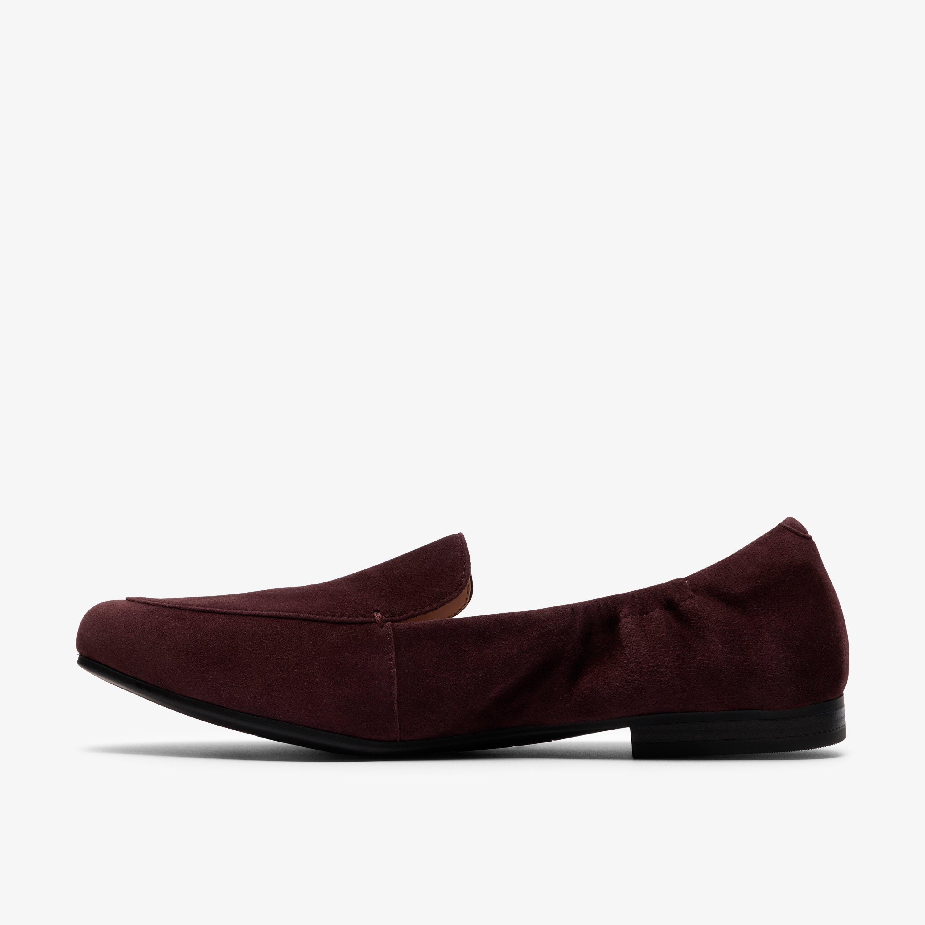 Womens Tamna Pure Brown Suede Shoes Loafers, Slip Ons | Clarks