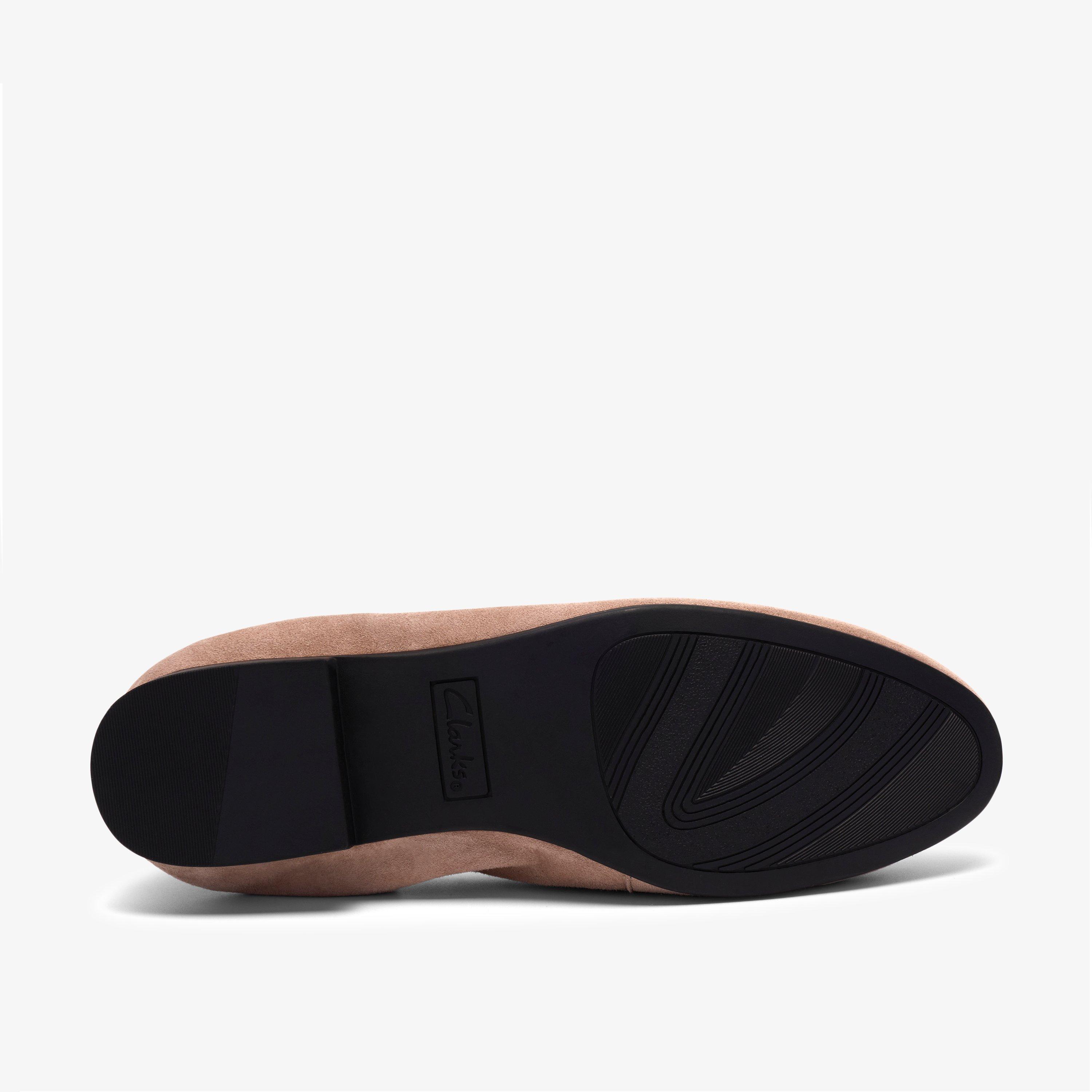 Womens Tamna Pure Mushroom Suede Loafers, Slip Ons | Clarks UK