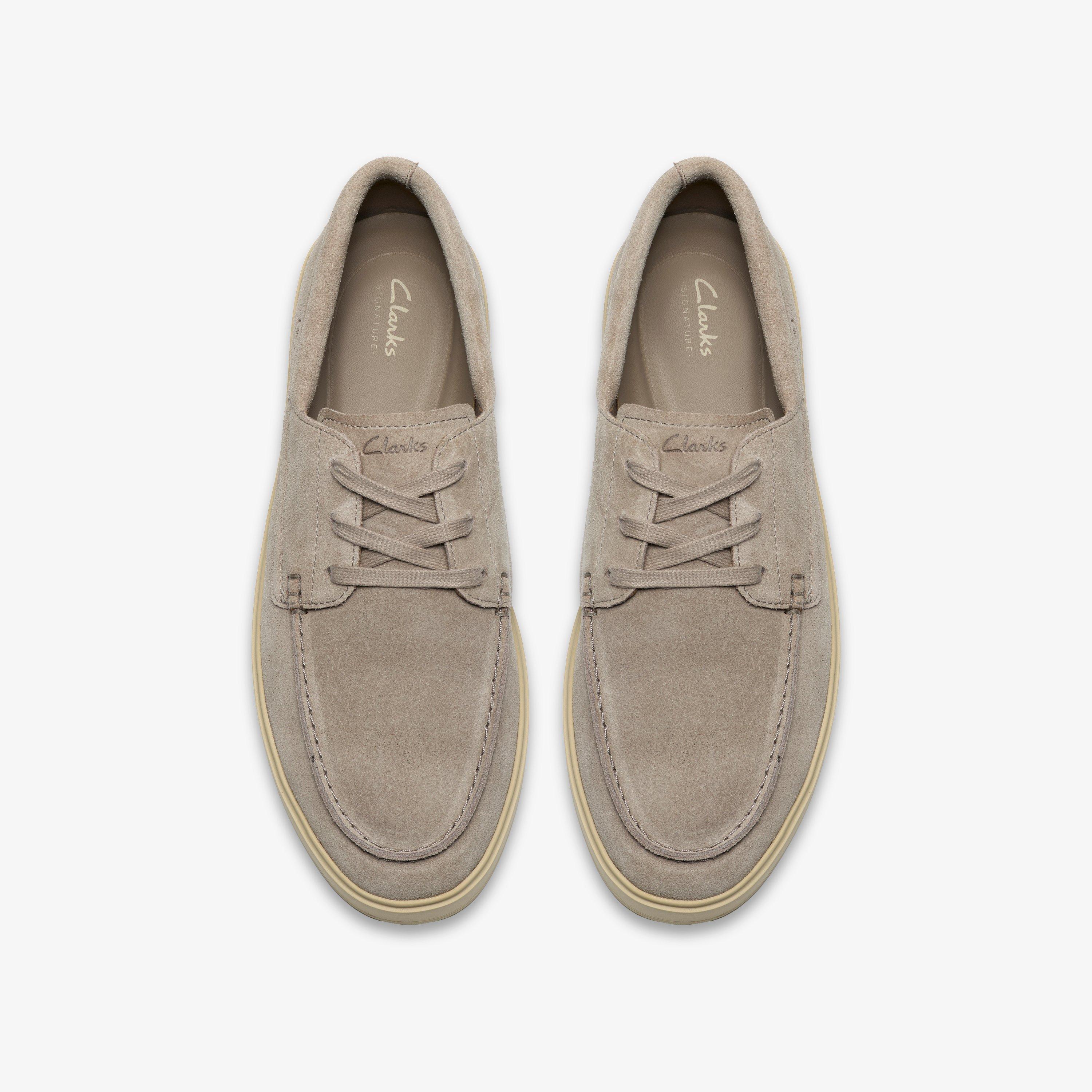 Mens Lockford Boat Grey Suede Boat Shoes | Clarks