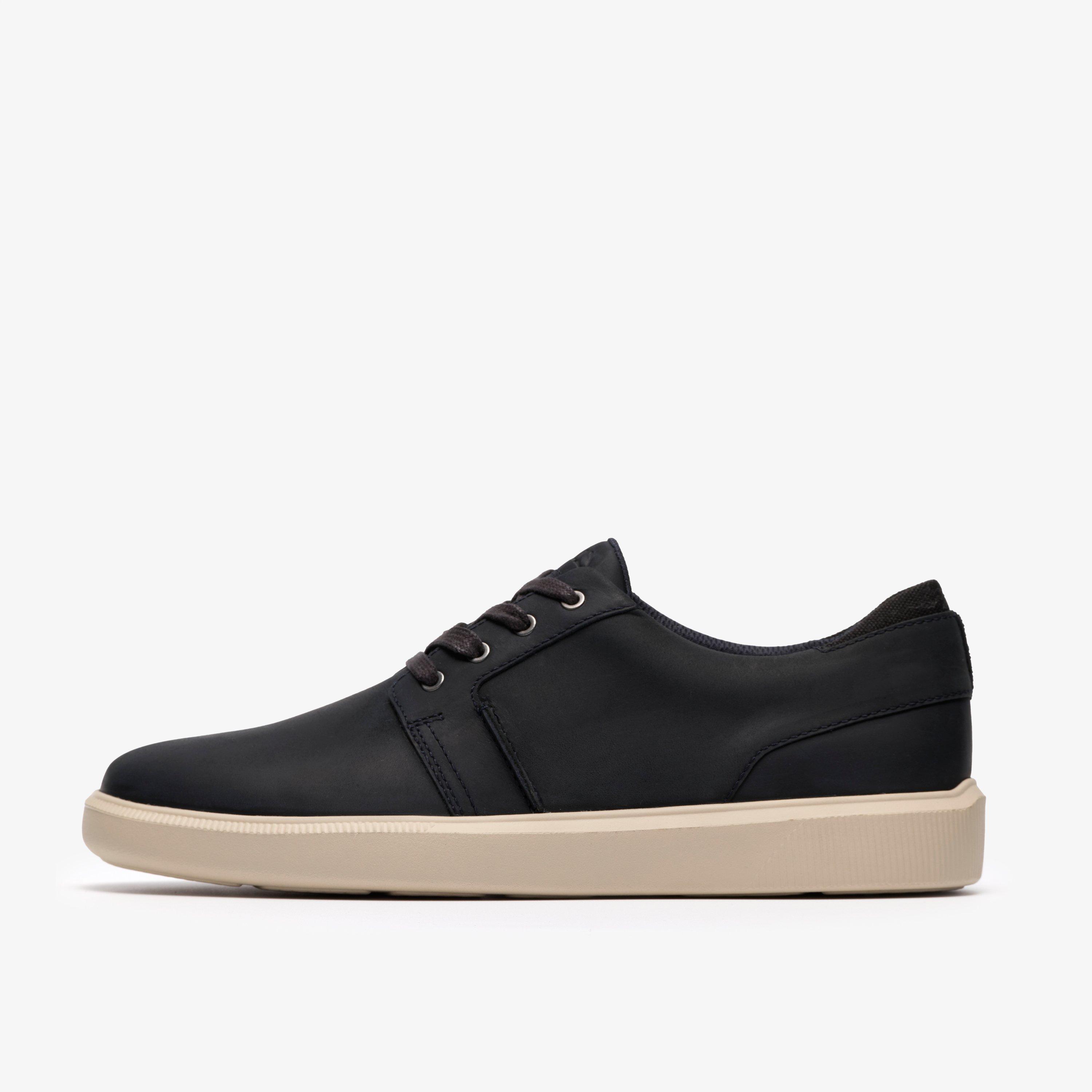 Mens Brodin Seam Navy Trainers, Lace Up | Clarks UK