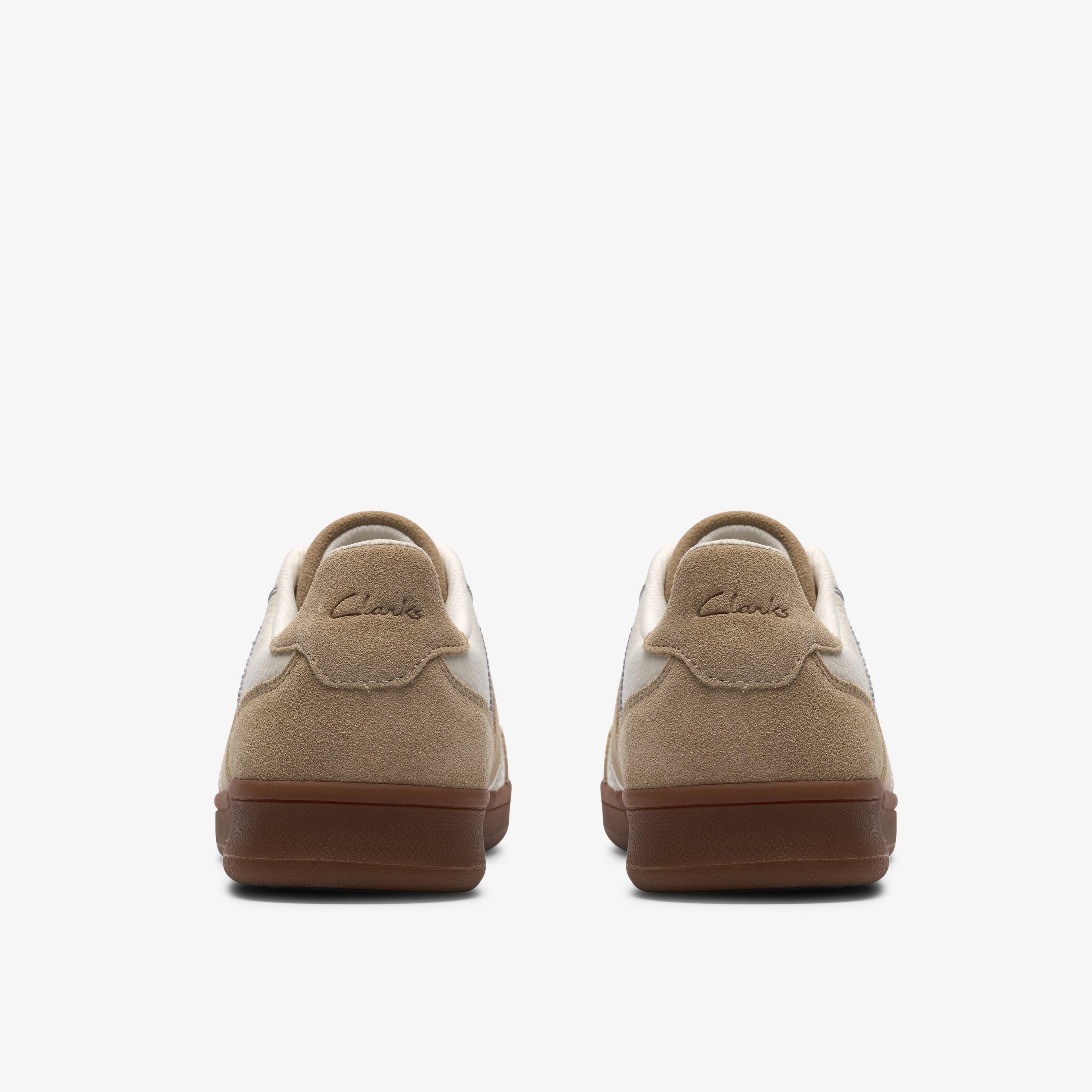 Zapatillas de cuero combinado blanco para mujeres Seco Speed | Clarks