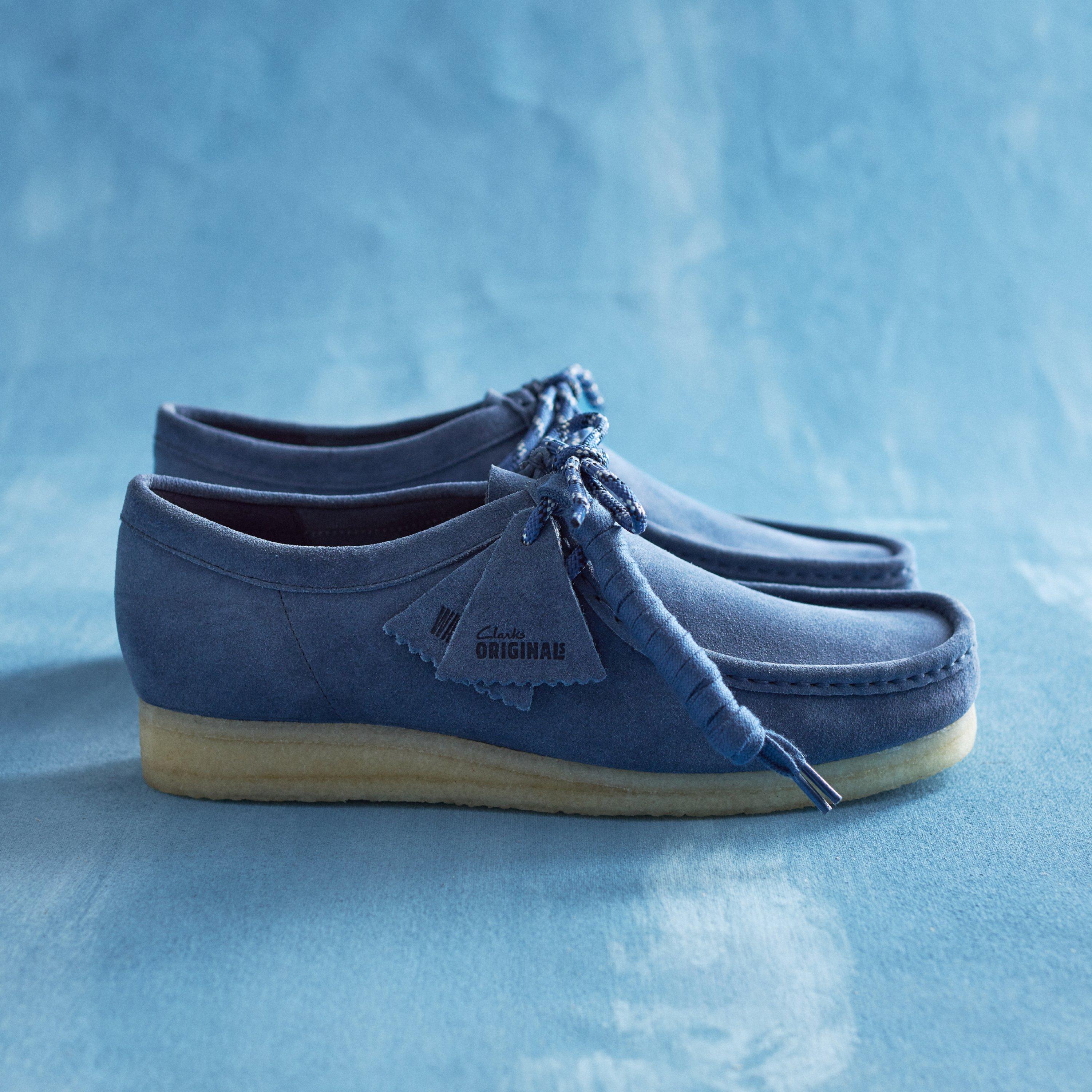 Mens Wallabee Denim Blue Suede | Clarks