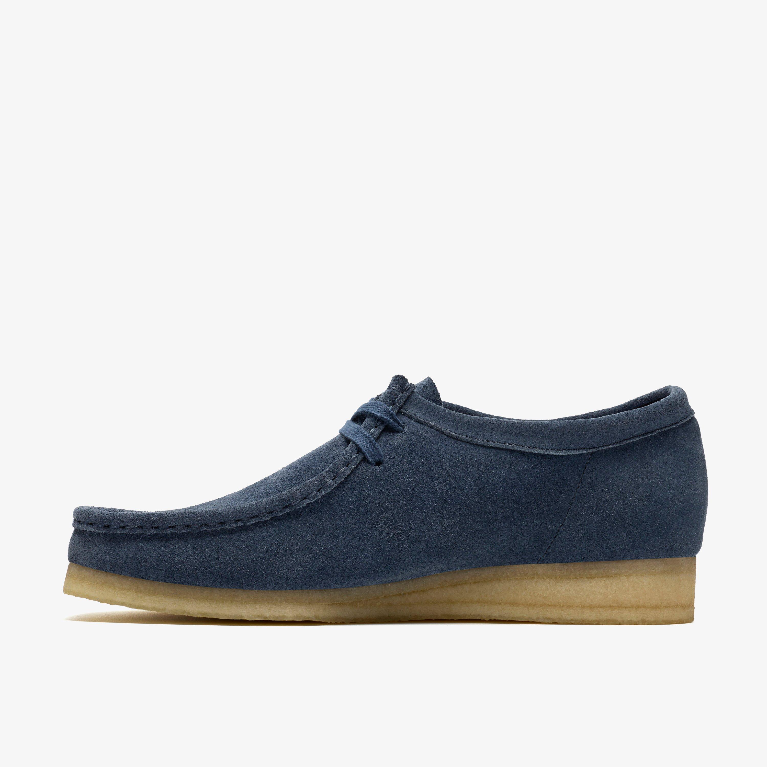 Mens Wallabee Denim Blue Suede | Clarks