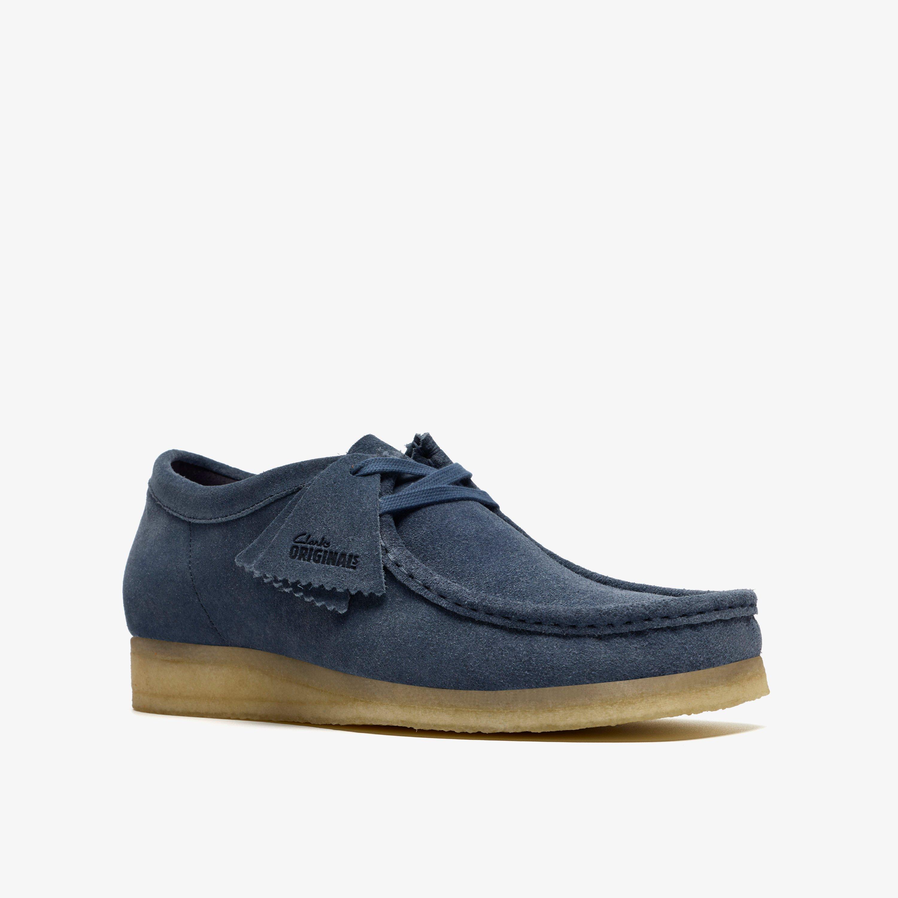 Mens Wallabee Denim Blue Suede | Clarks