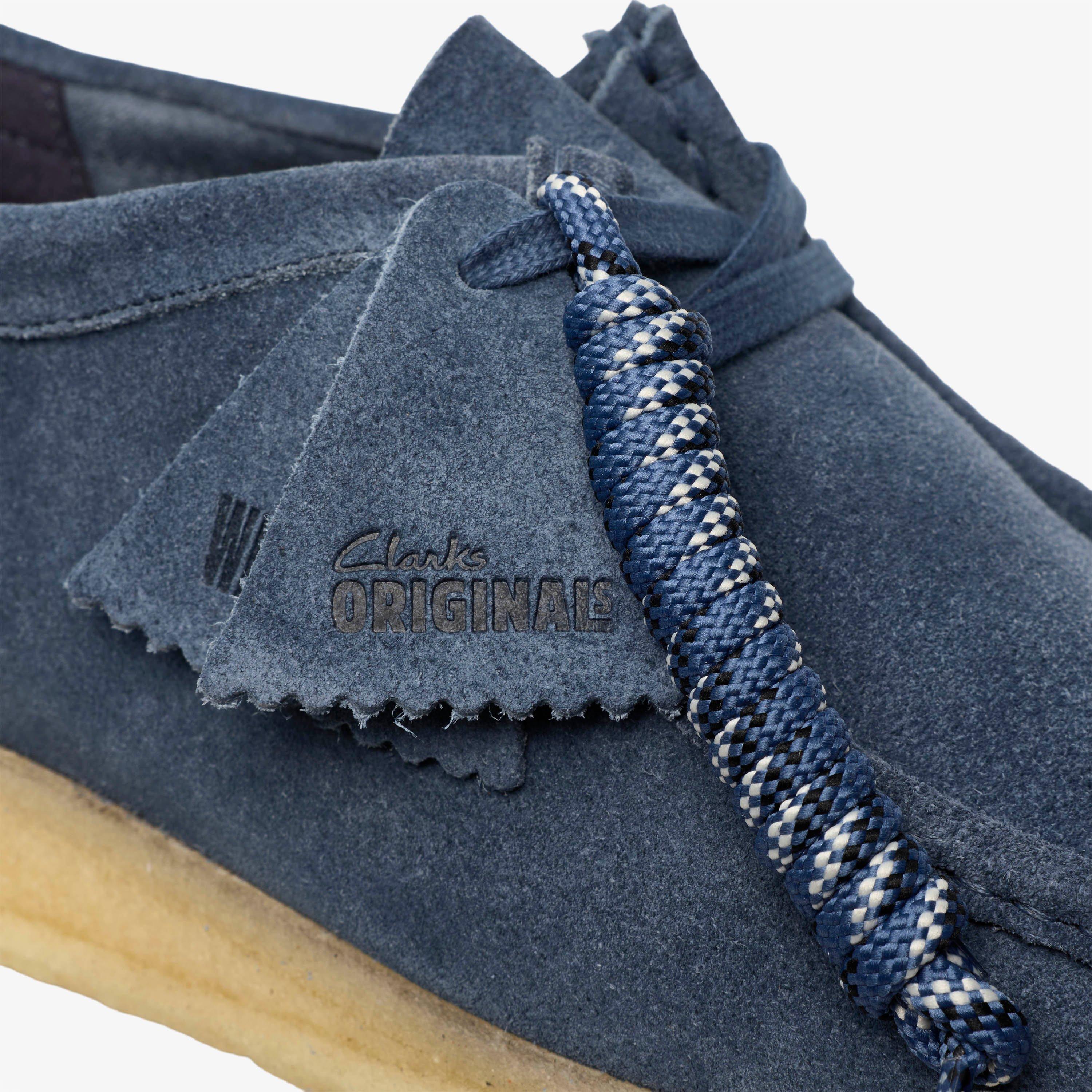 Mens Wallabee Denim Blue Suede | Clarks