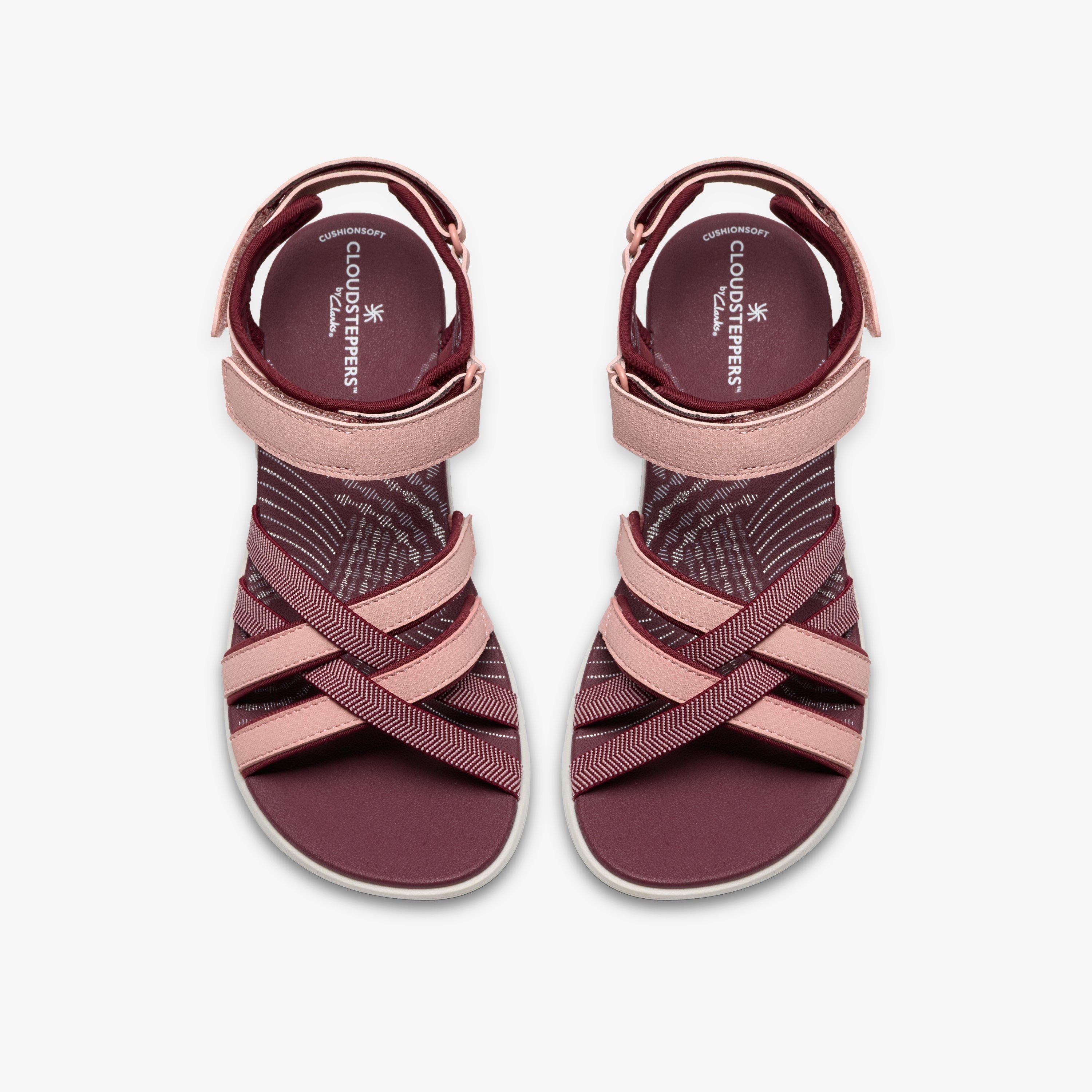 Womens Mira Shore Maroon Strappy Sandals | Clarks