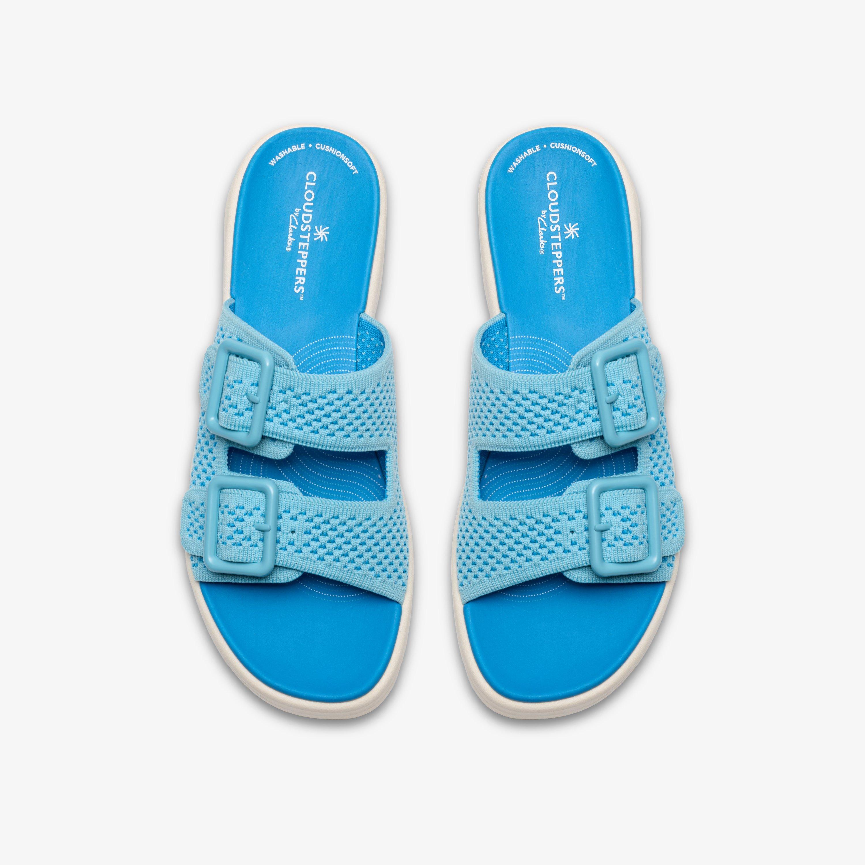 Womens Drift Faye Bright Blue Wedges | Clarks
