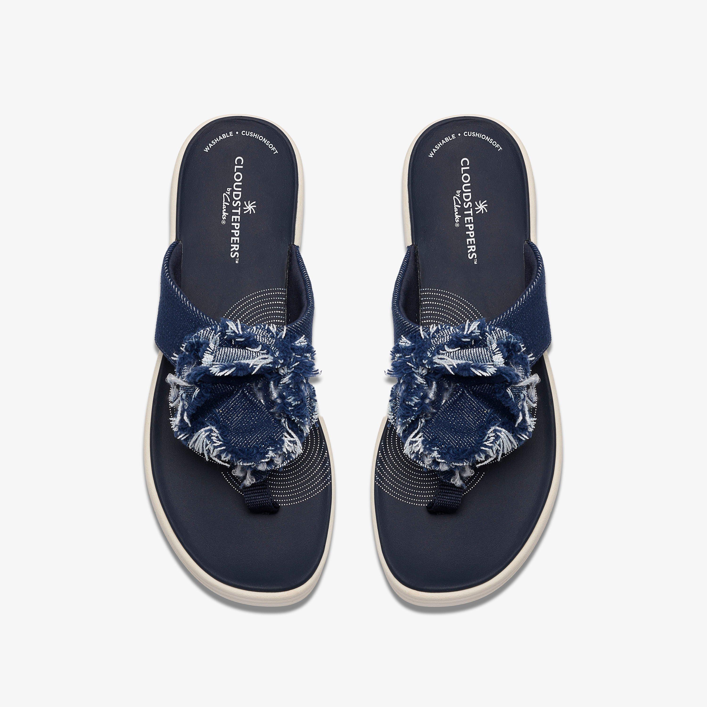 Womens Drift Rose Navy Flip Flop, Wedges | Clarks Outlet