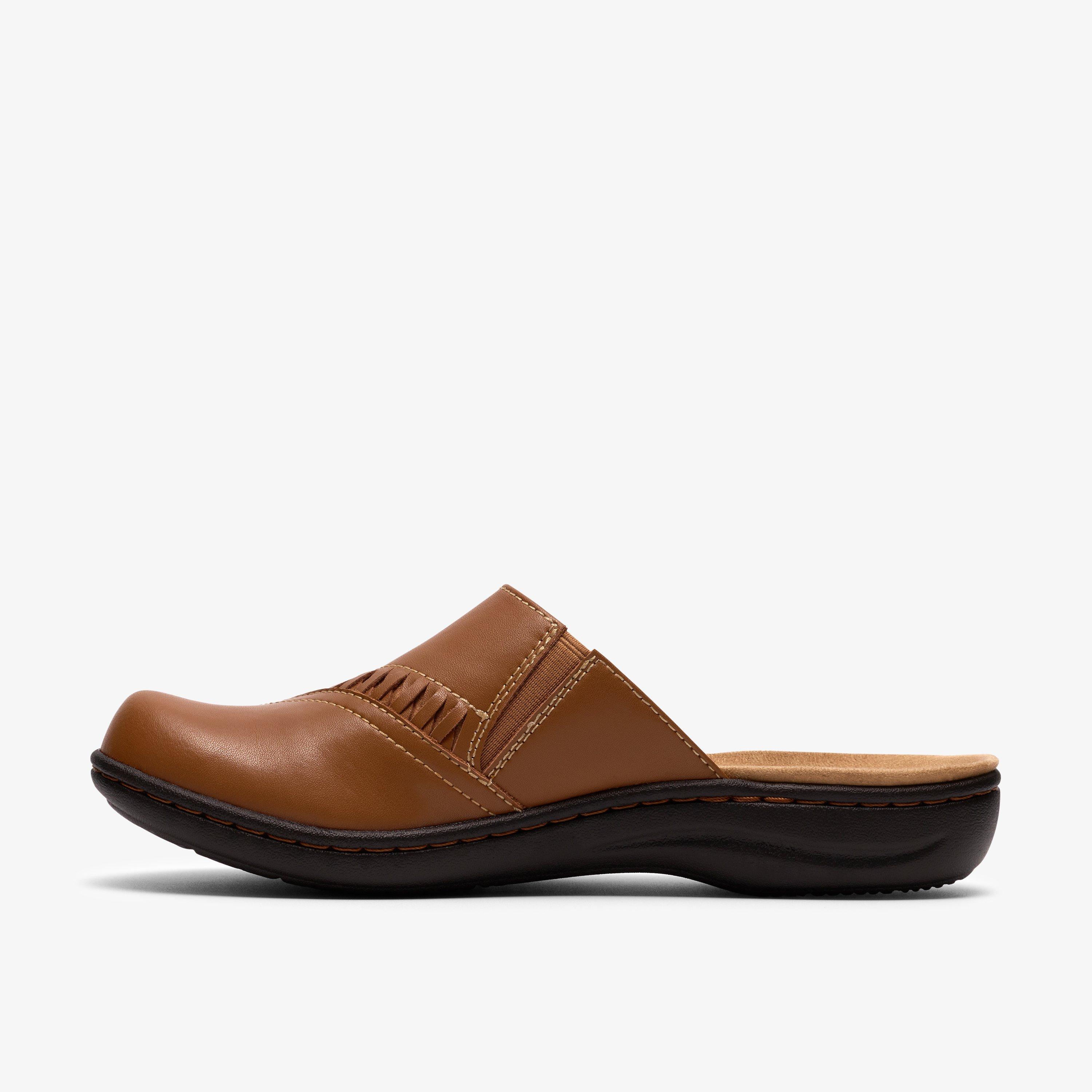 Womens Laurieann Lux Tan Leather Clogs & Mules | Clarks