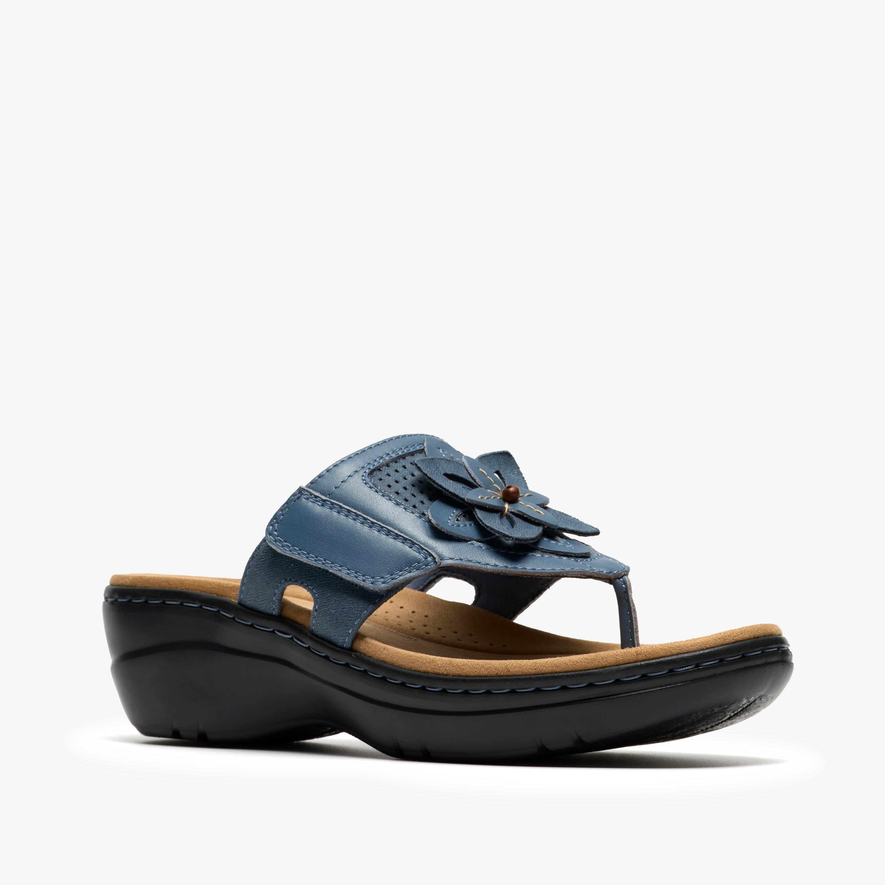 Womens Merliah2 Kyla Denim Blue Wedges | Clarks