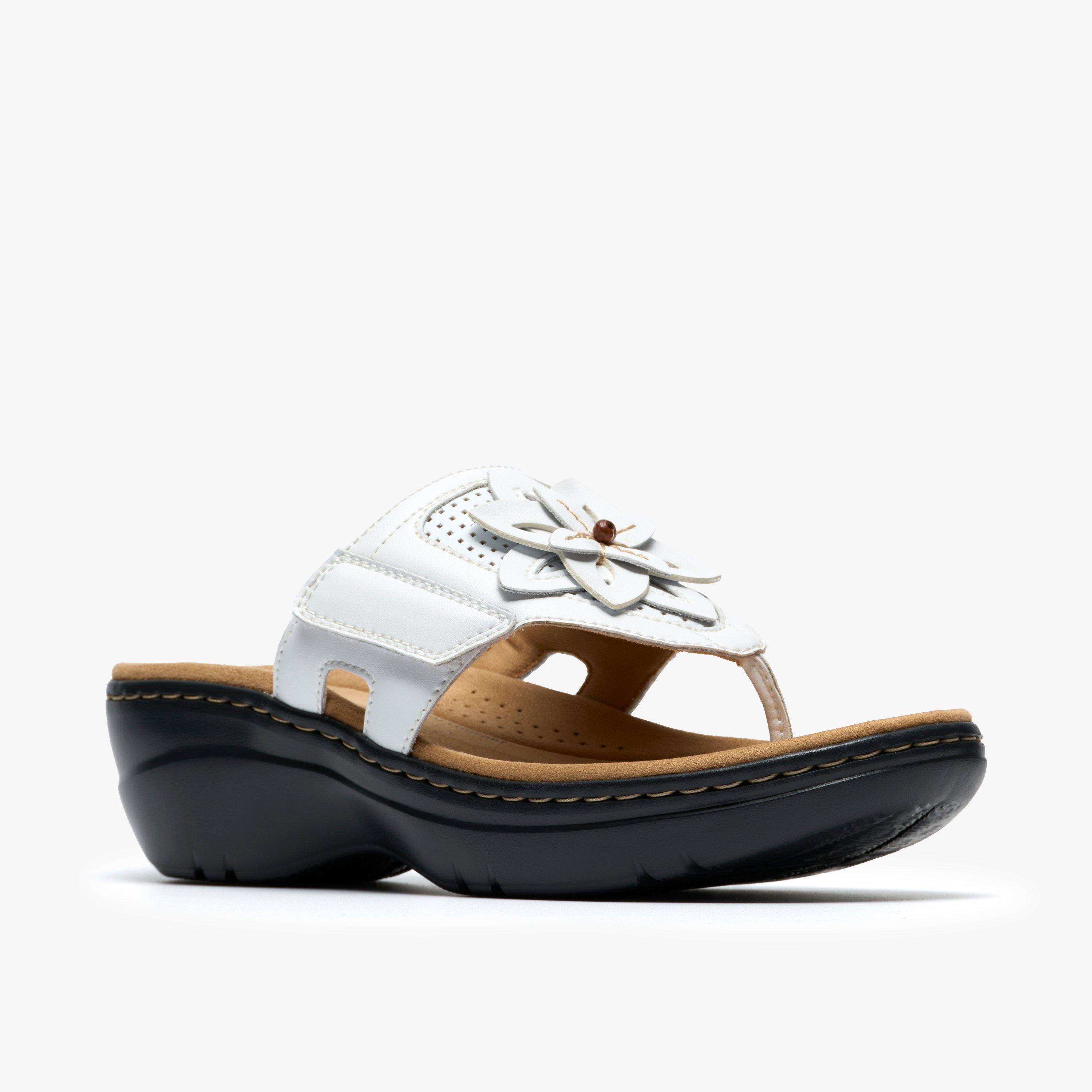 Womens Merliah2 Kyla White Combination Wedges | Clarks