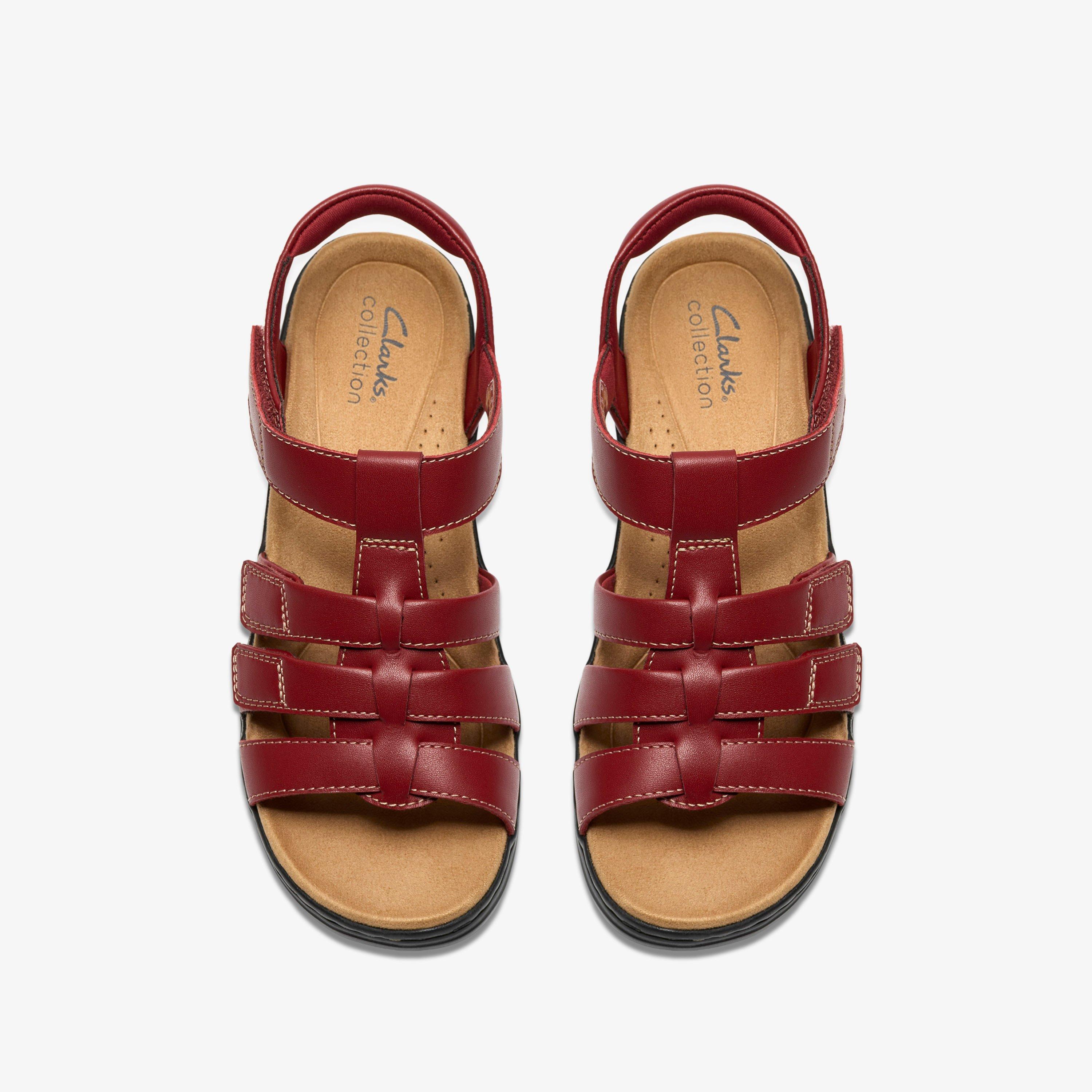 Womens Merliah2 Ruby Red Leather Wedges | Clarks