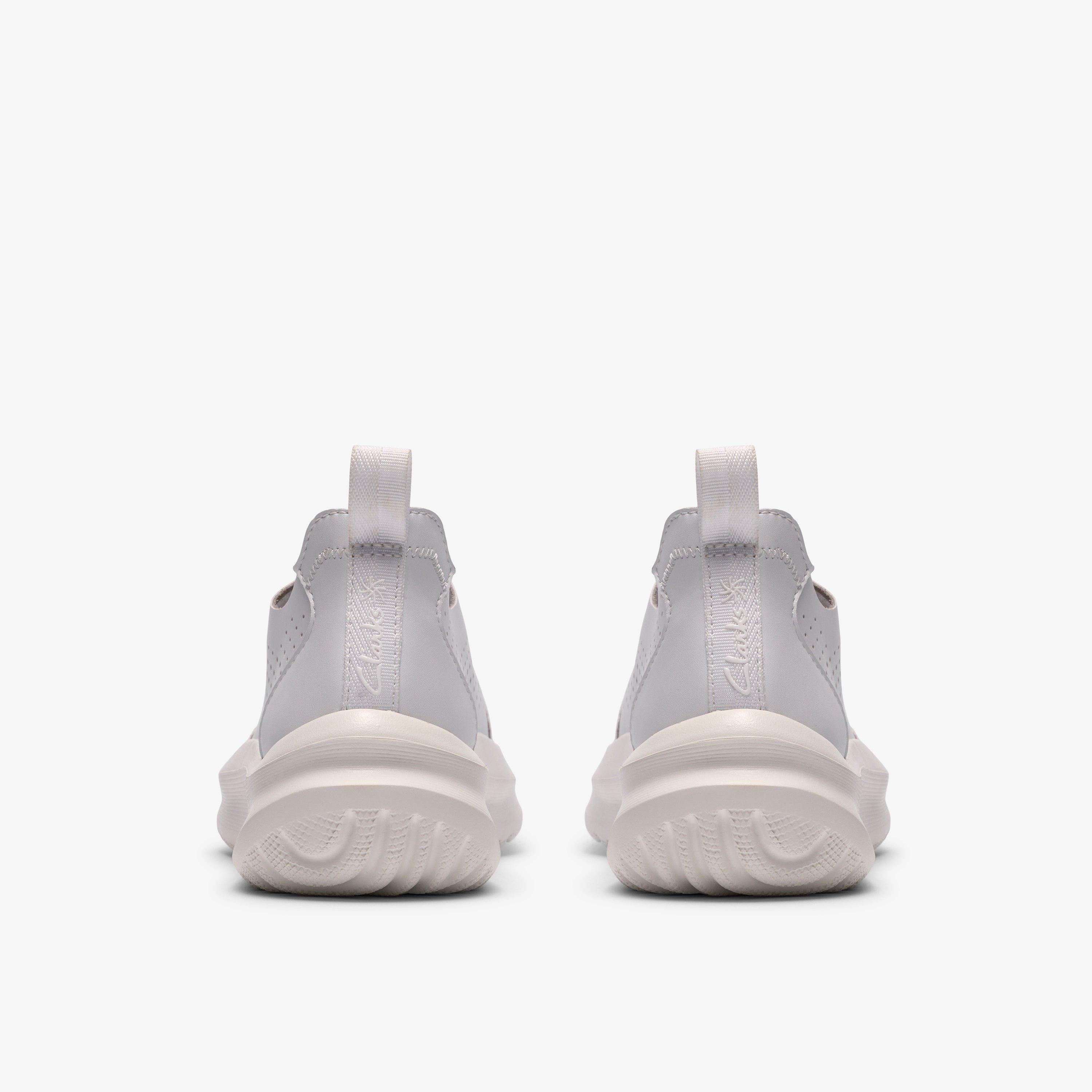 Womens Solevana Style White Leather Sneakers | Clarks