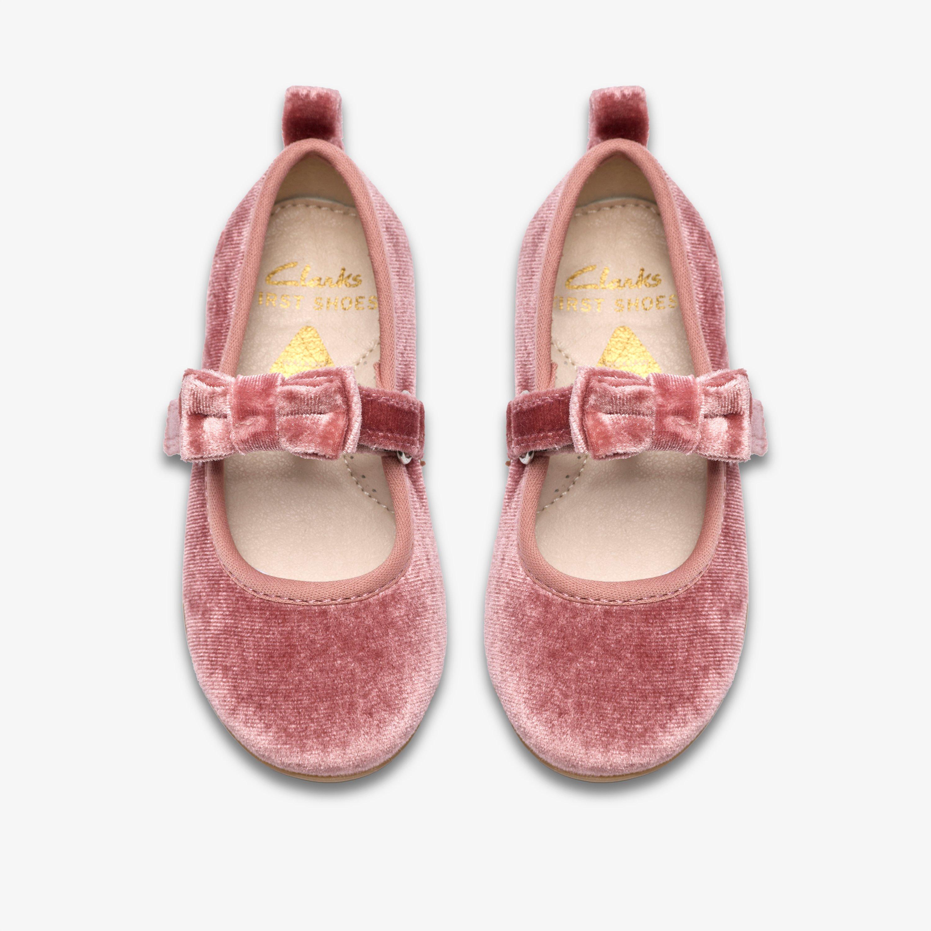 Girls Charm Bow Toddler Dusty Pink Pumps | Clarks UK
