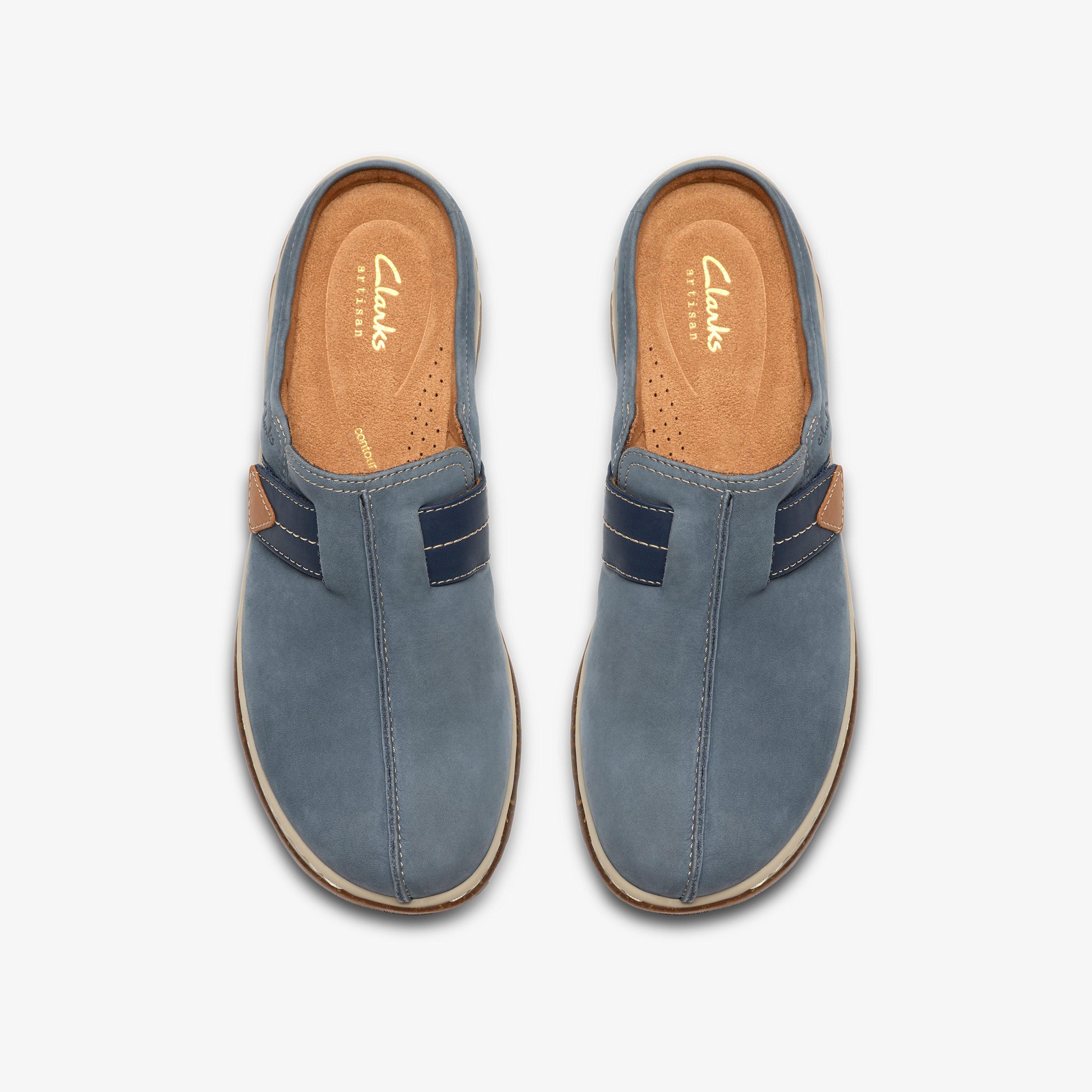 Womens Orlene Clog Denim Blue Nubuck Clogs & Mules | Clarks