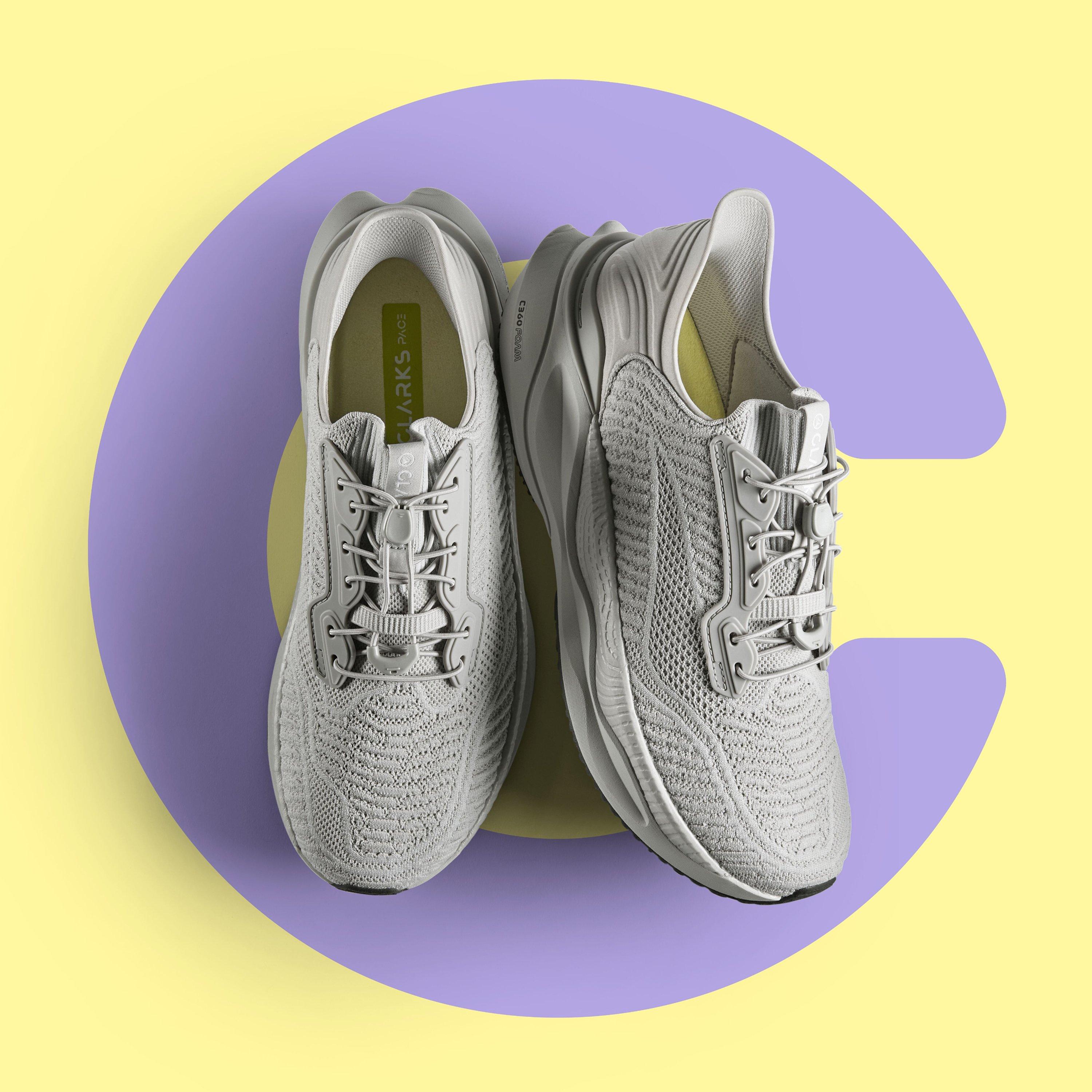 Hombres Pace Rise Gris Claro Zapatos Ninguno | Clarks