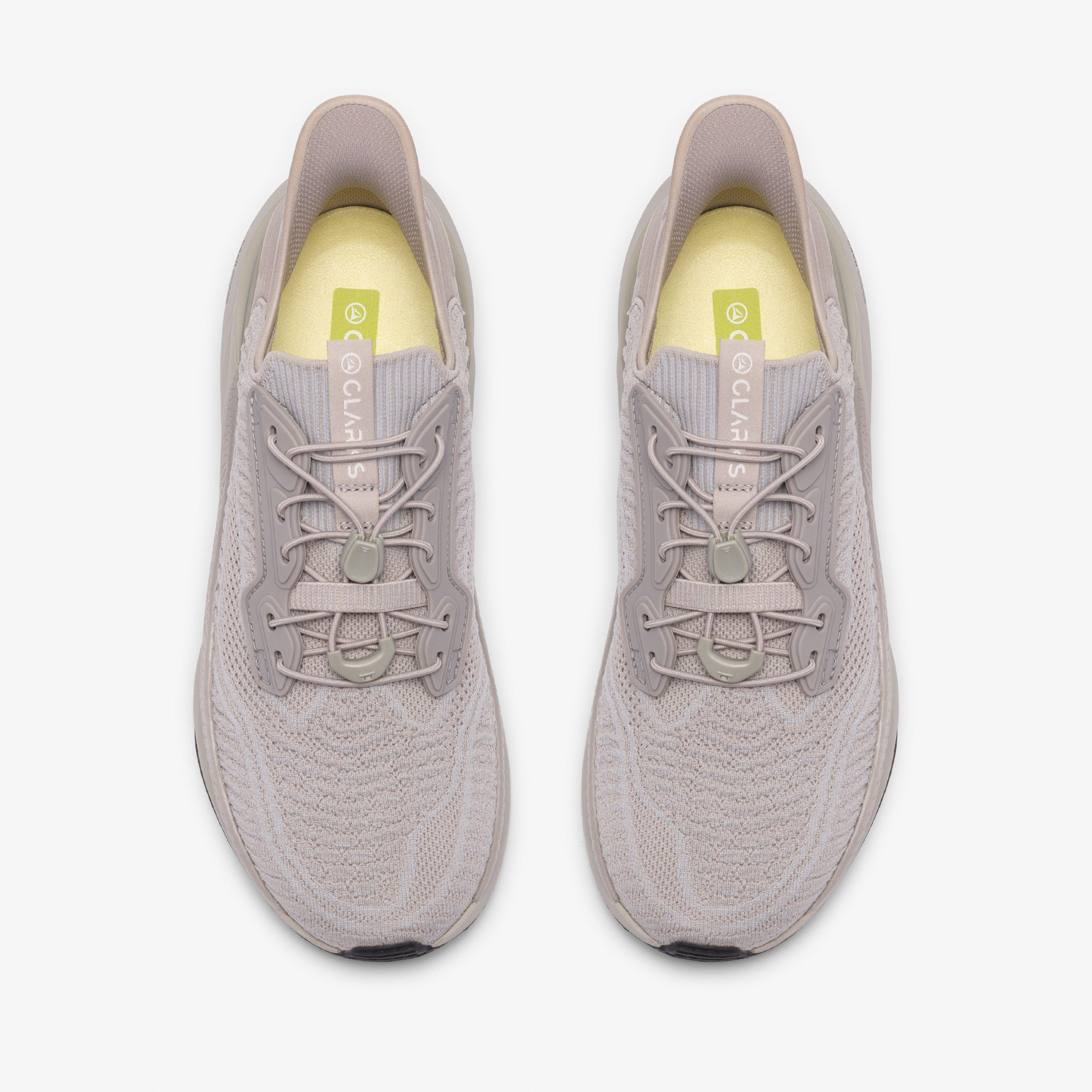 Mens Pace Rise Light Grey Trainers Lace Up Walking | Clarks IE