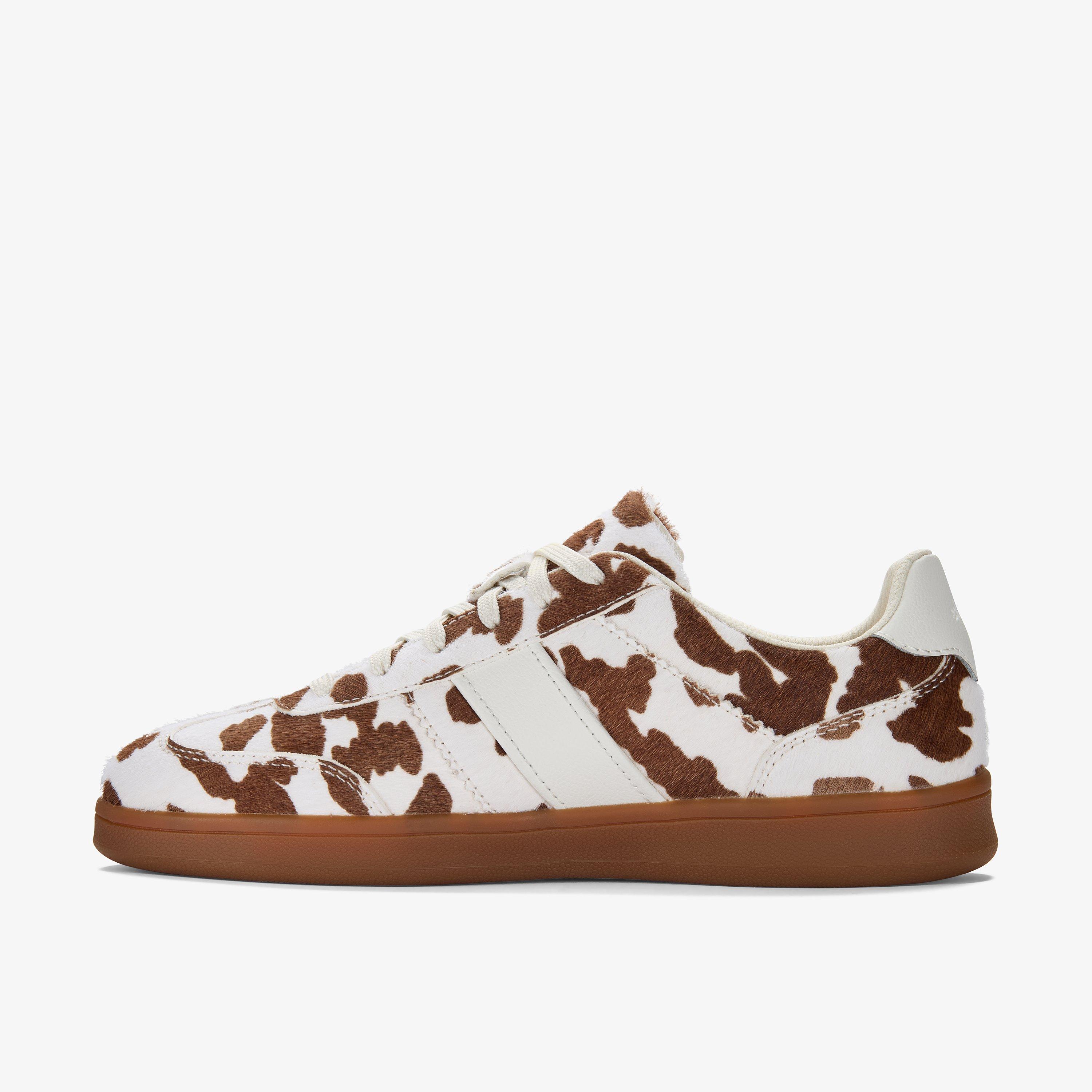Womens Seco Speed2 Cow Print Sneakers | Clarks