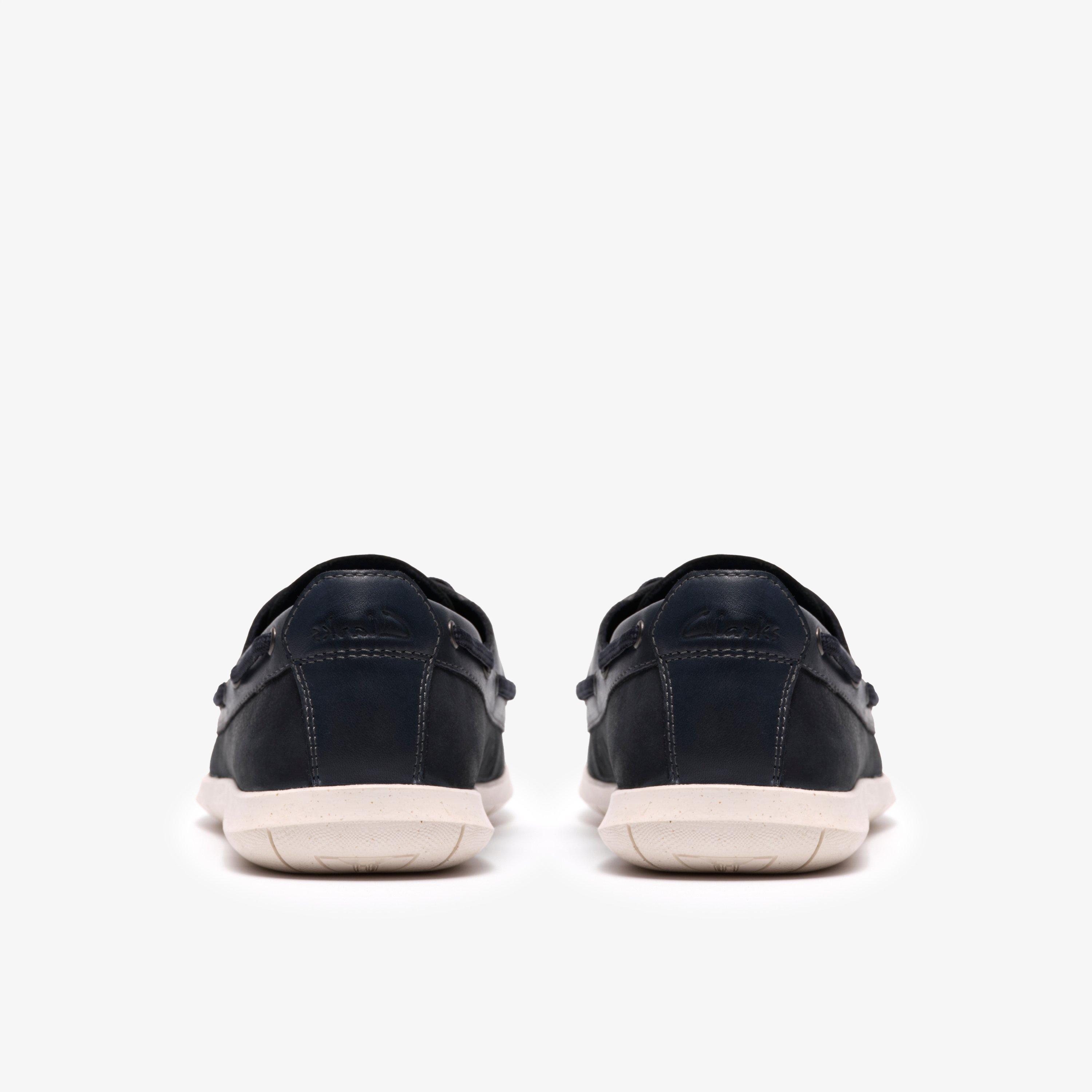 Mens Flexway 2 Eye Navy Nubuck Boat Shoes | Clarks UK